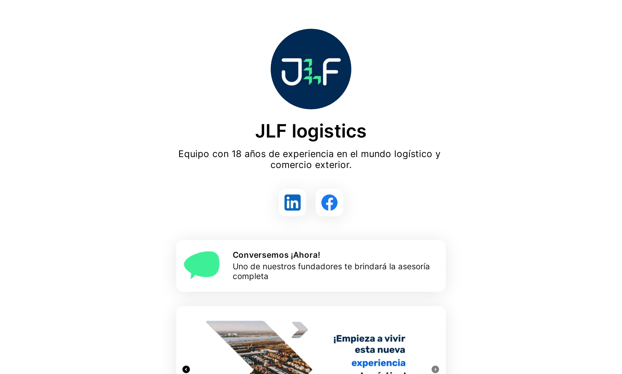 JLF logistics' Flowpage