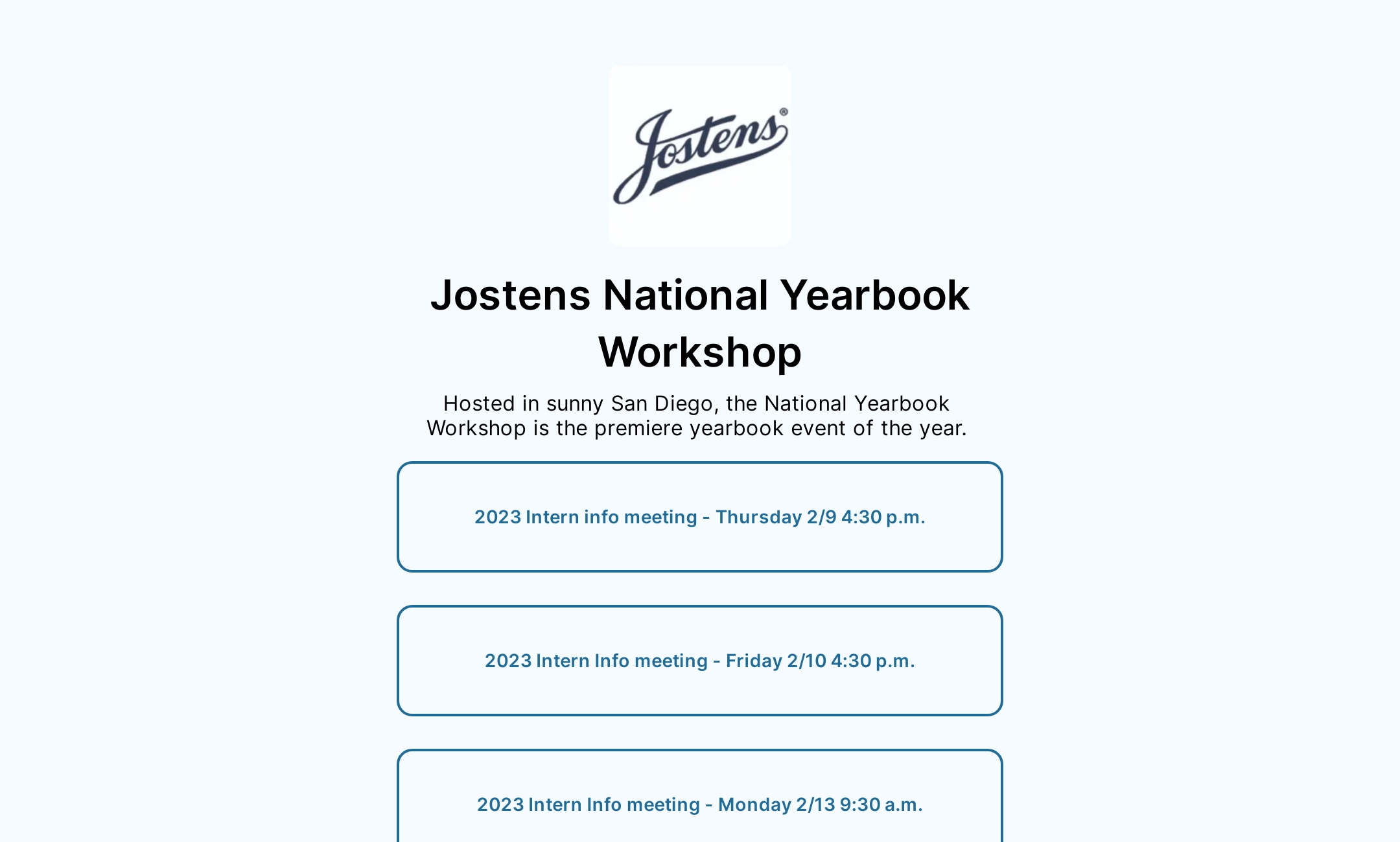 Jostens National Yearbook Workshop's Flowpage