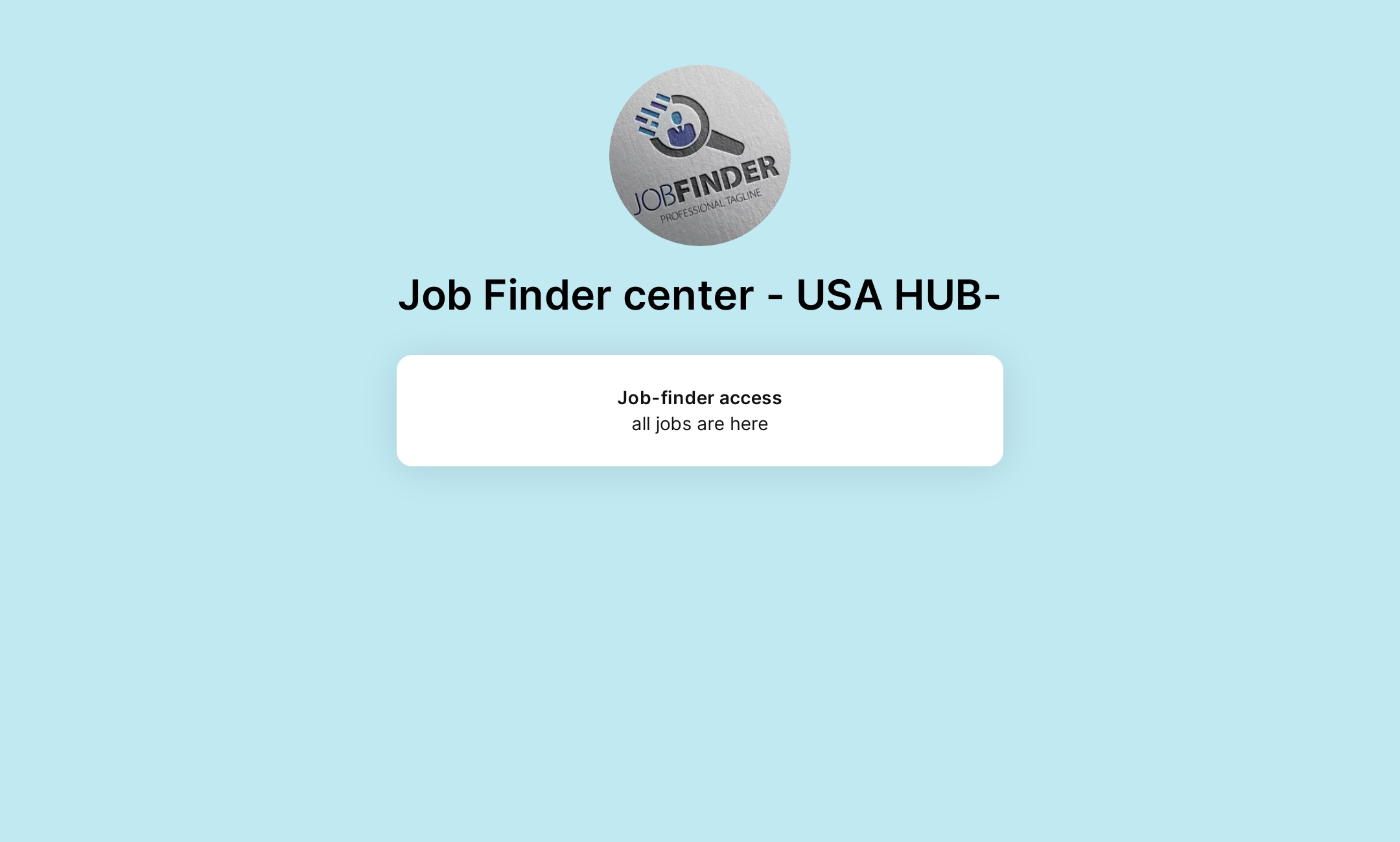 Job Finder center - USA HUB-'s Flowpage