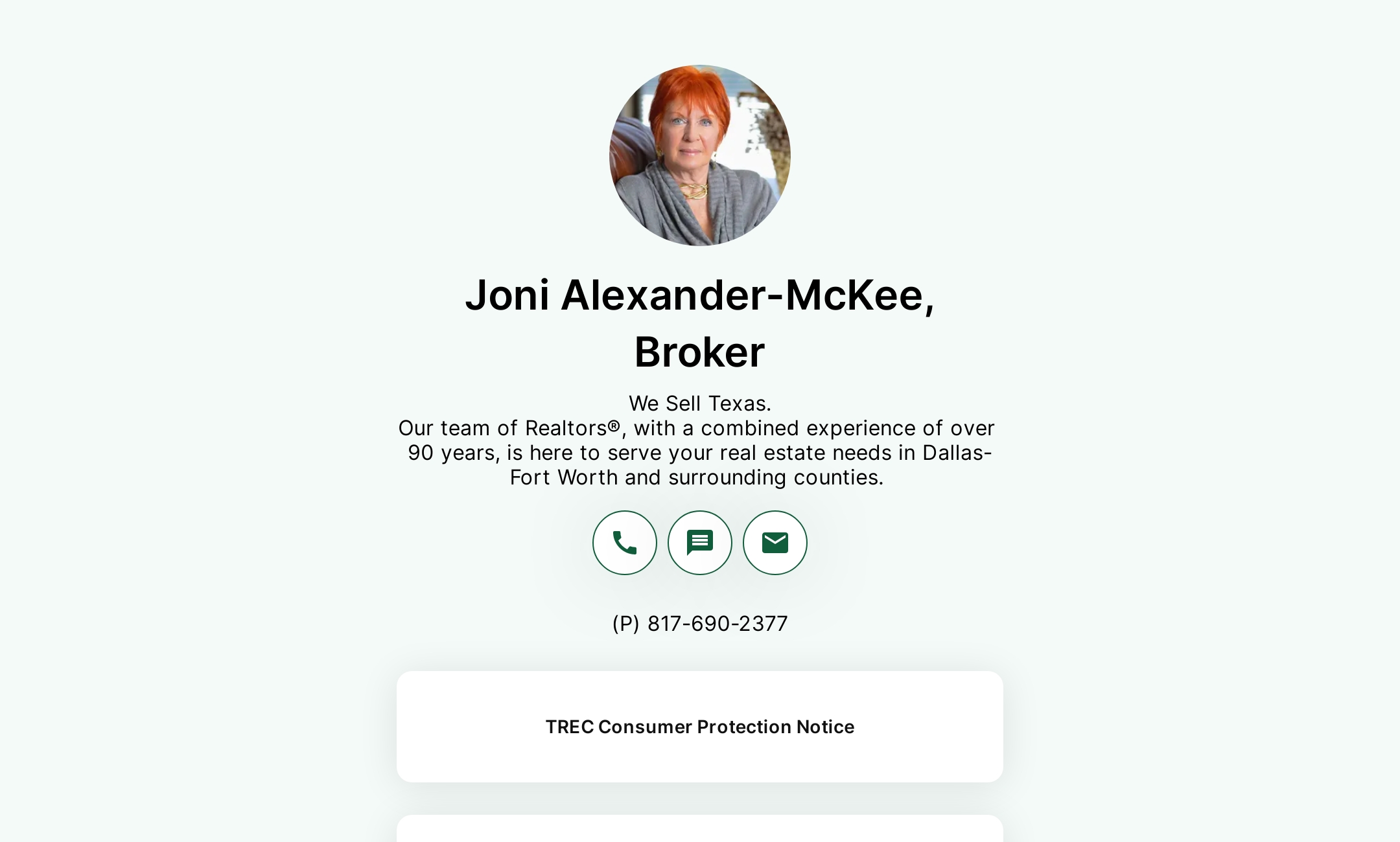 Joni Alexander-McKee, Broker's Flowpage