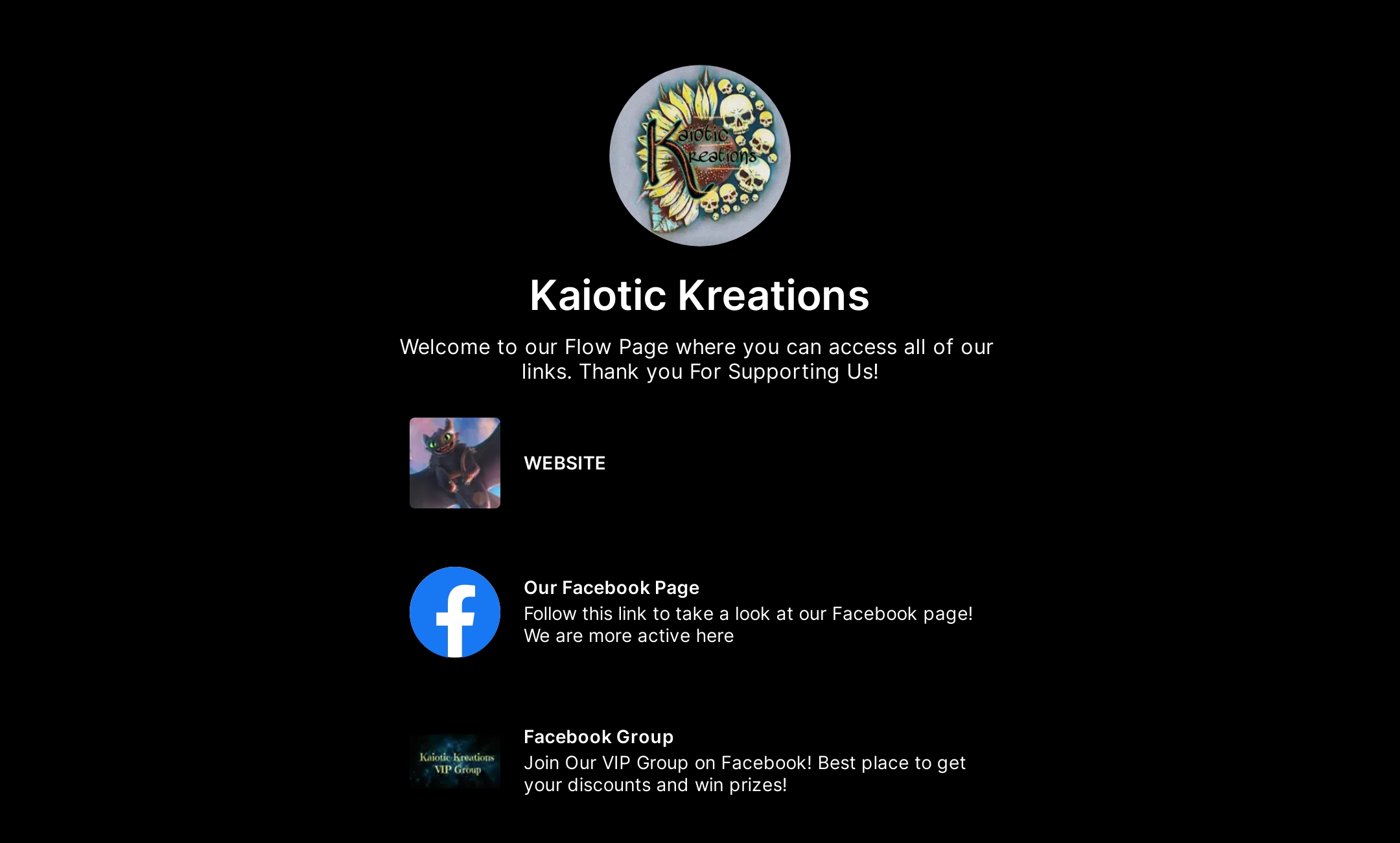 Kaiotic Kreations' Flowpage