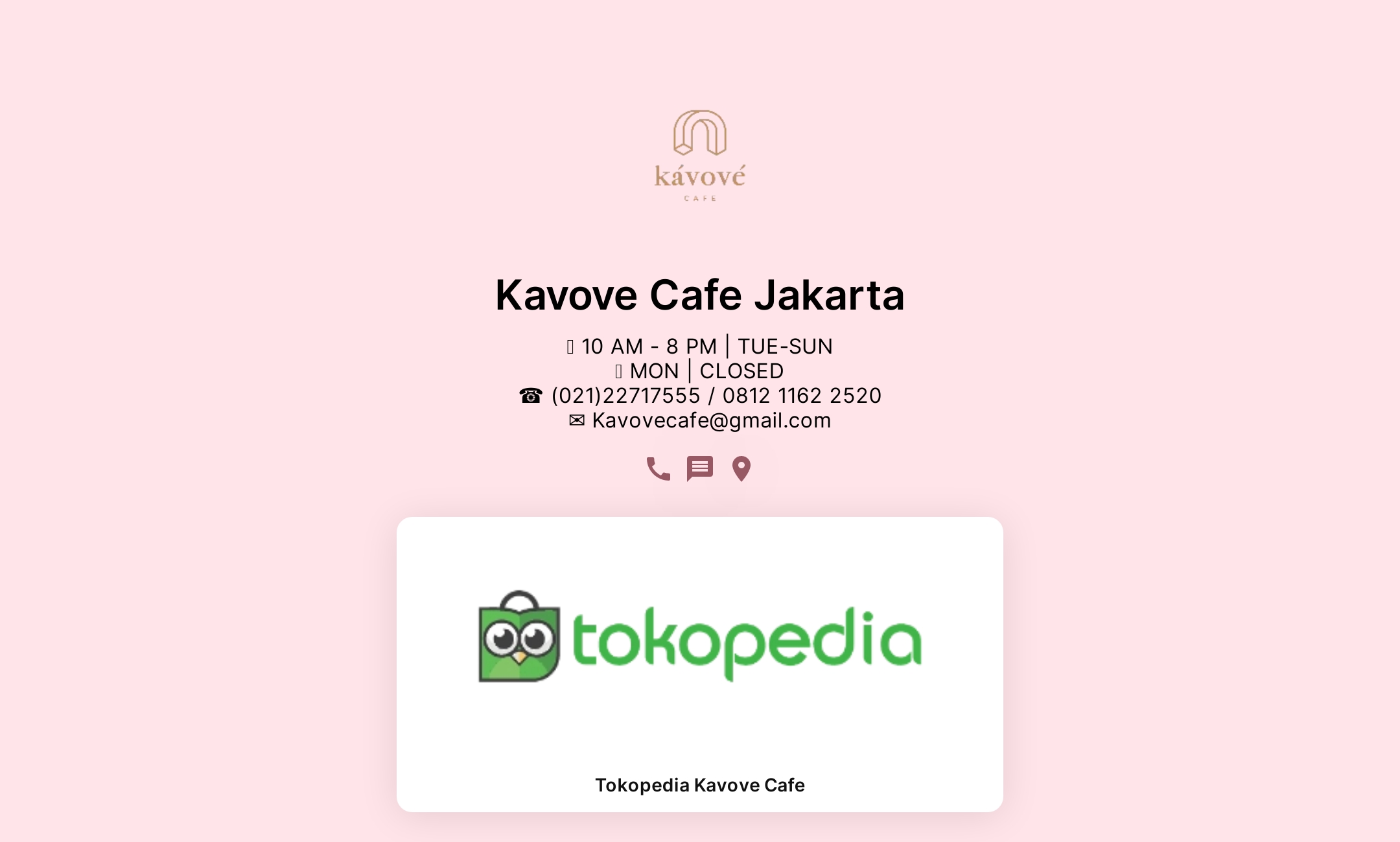 Kavove Cafe Jakarta's Flowpage