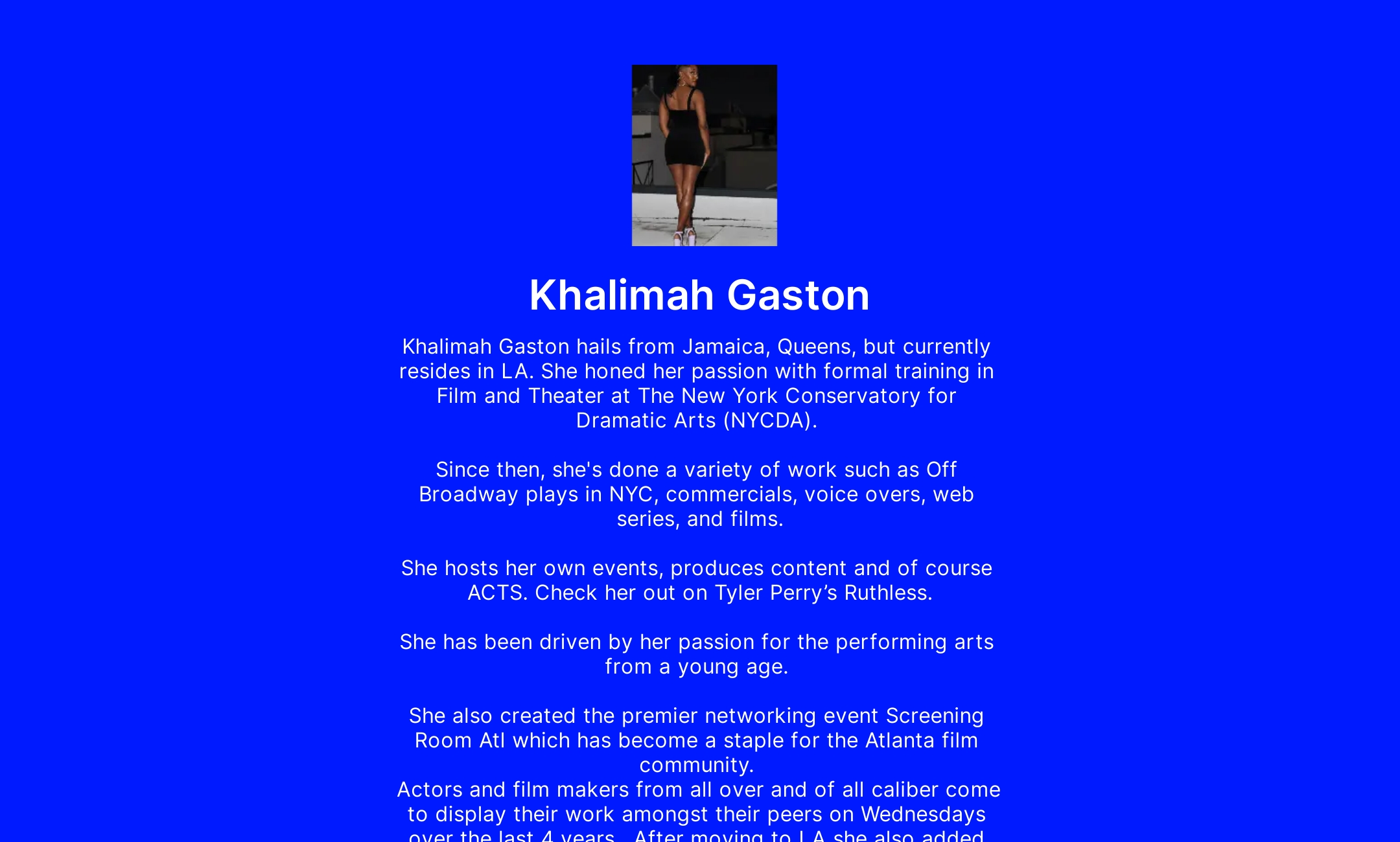 Khalimah Gaston's Flowpage