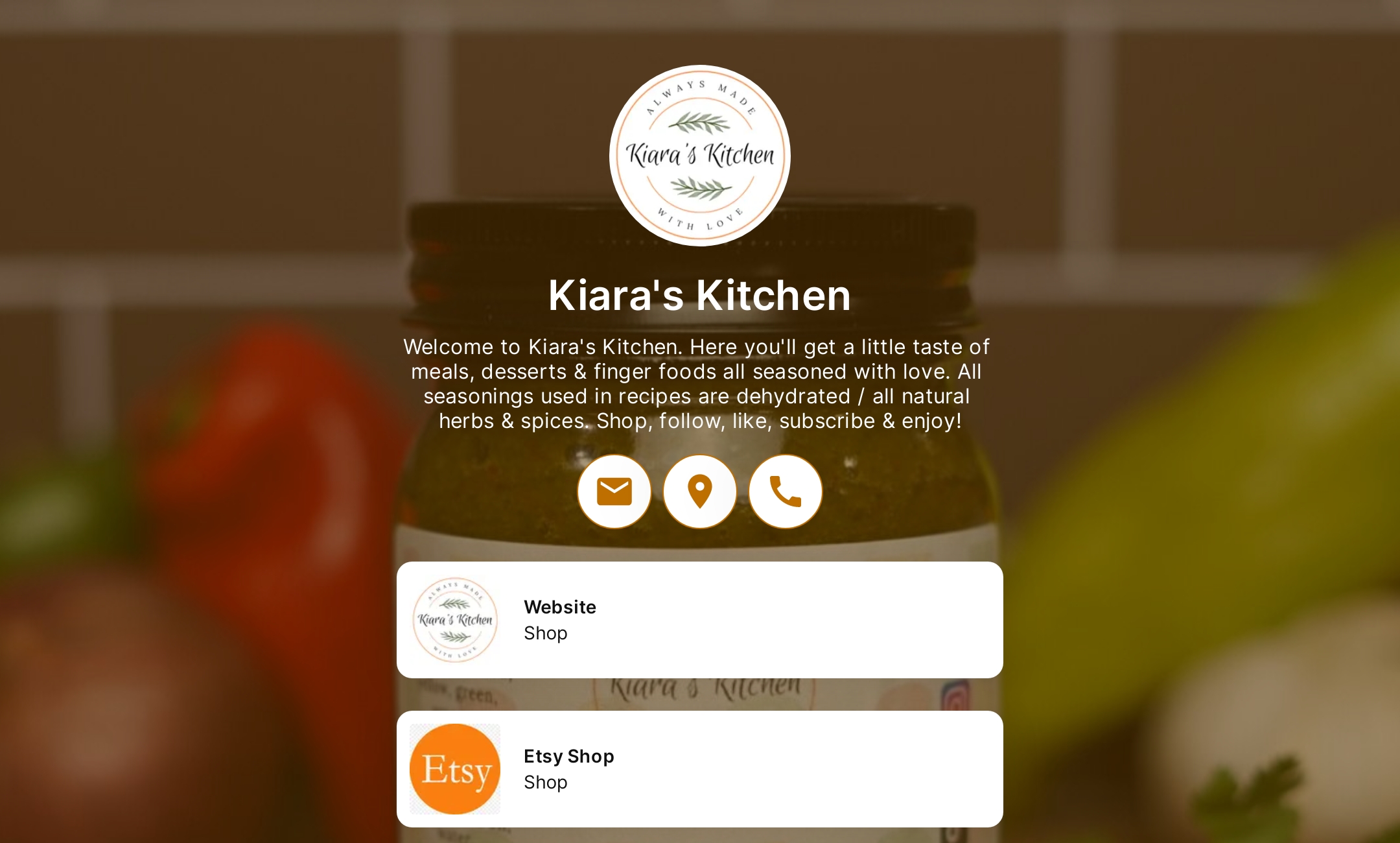 Kiara's Kitchen's Flowpage