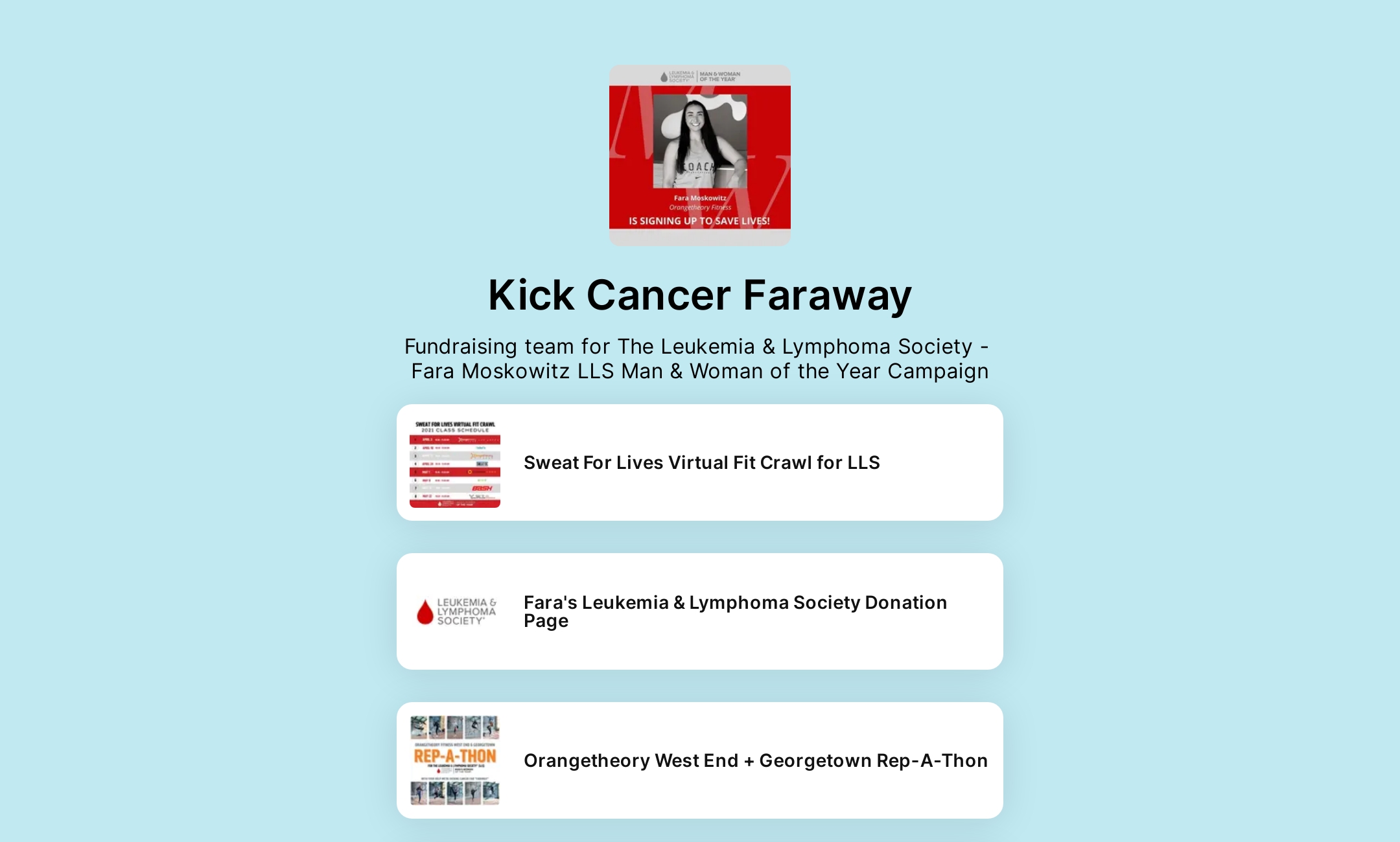 Kick Cancer Faraway's Flowpage