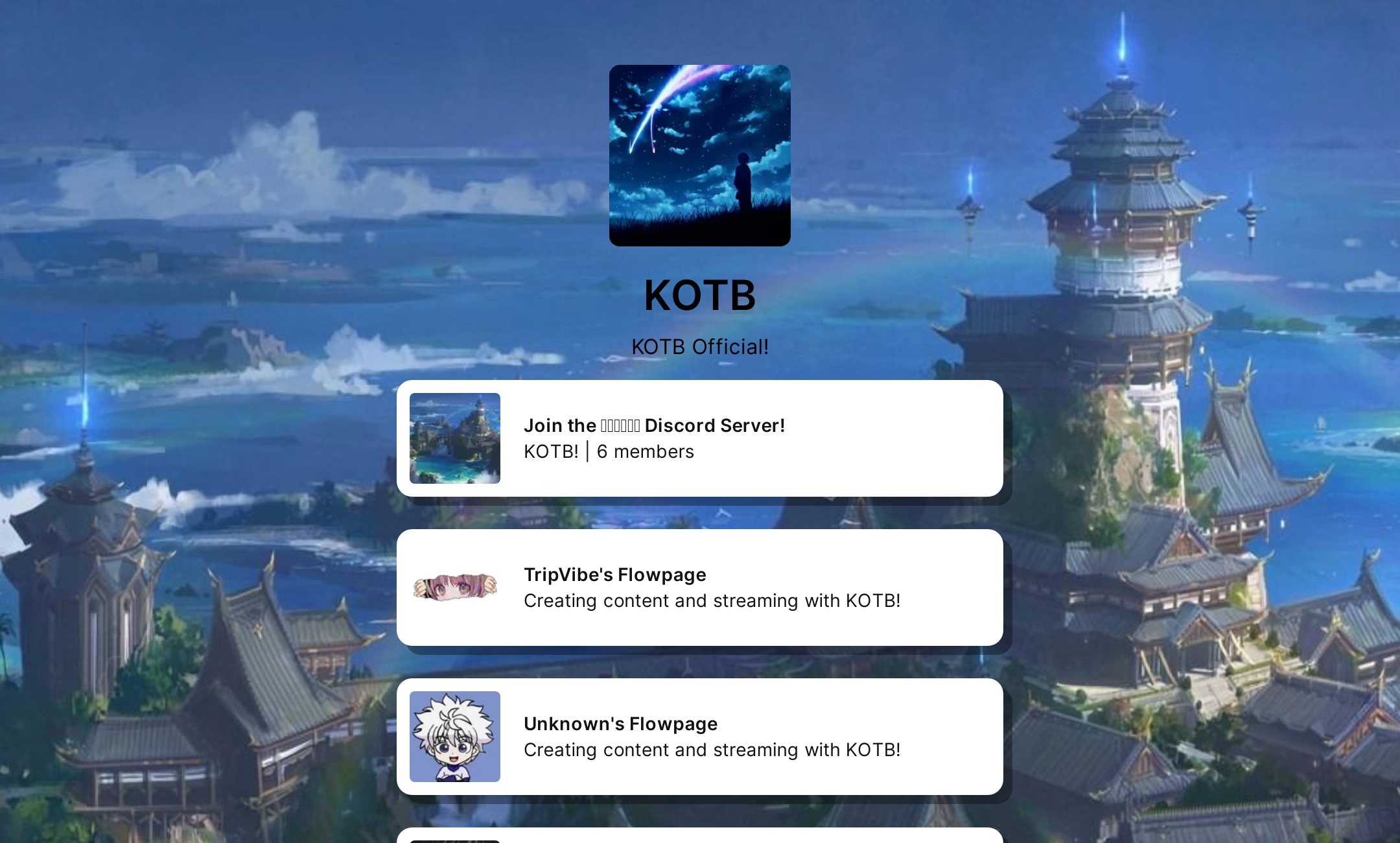 KOTB's Flowpage