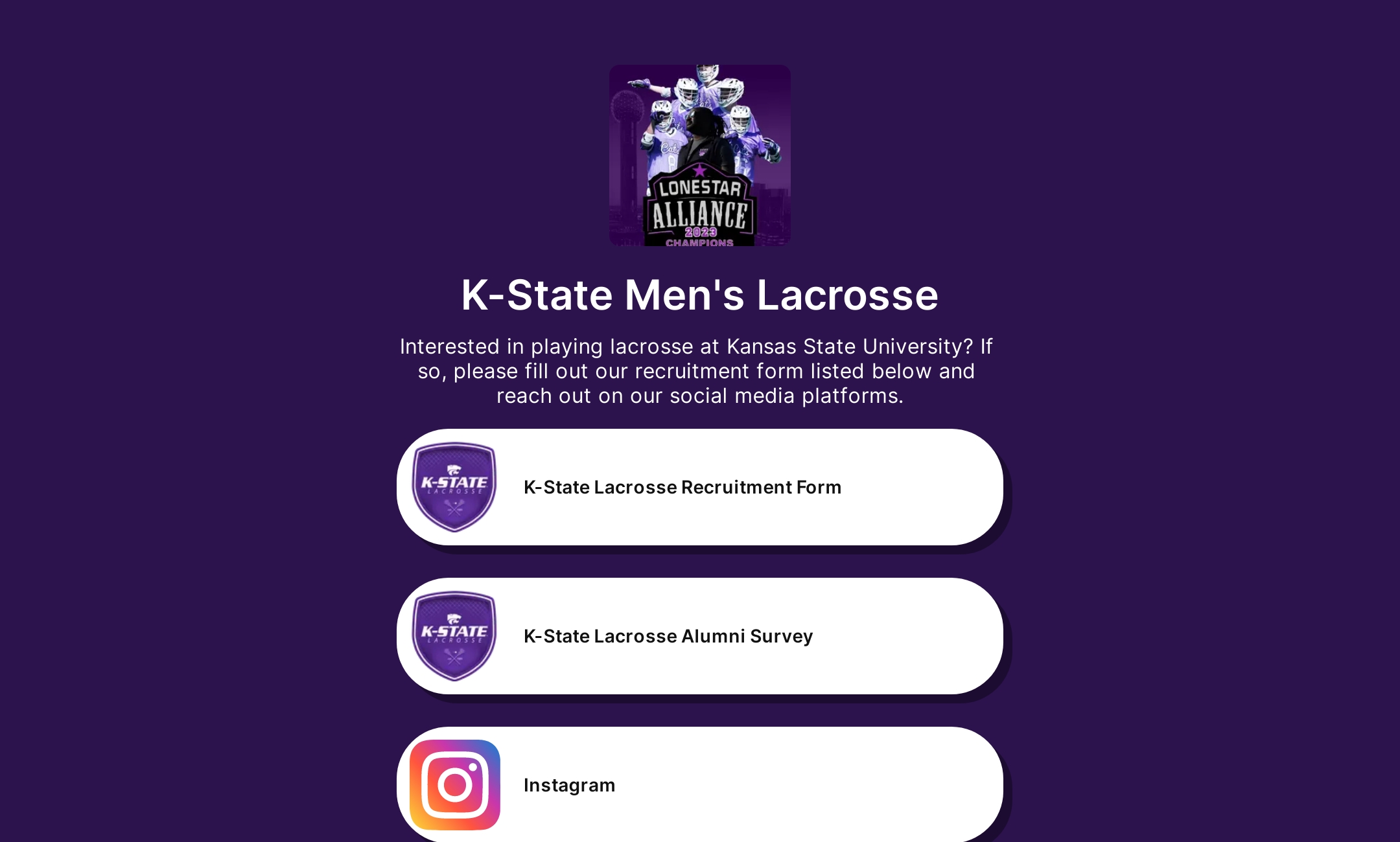 K-State Men's Lacrosse's Flowpage