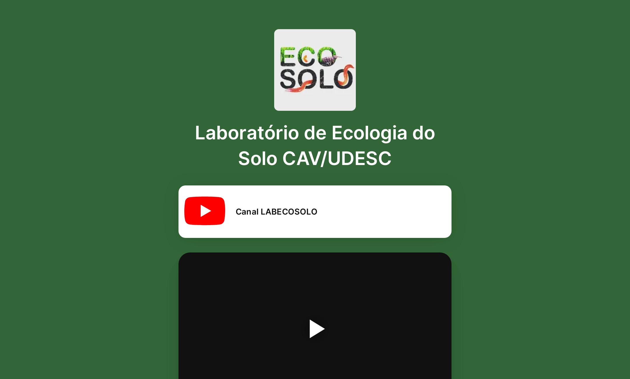 Laboratório de Ecologia do Solo CAV/UDESC's Flowpage