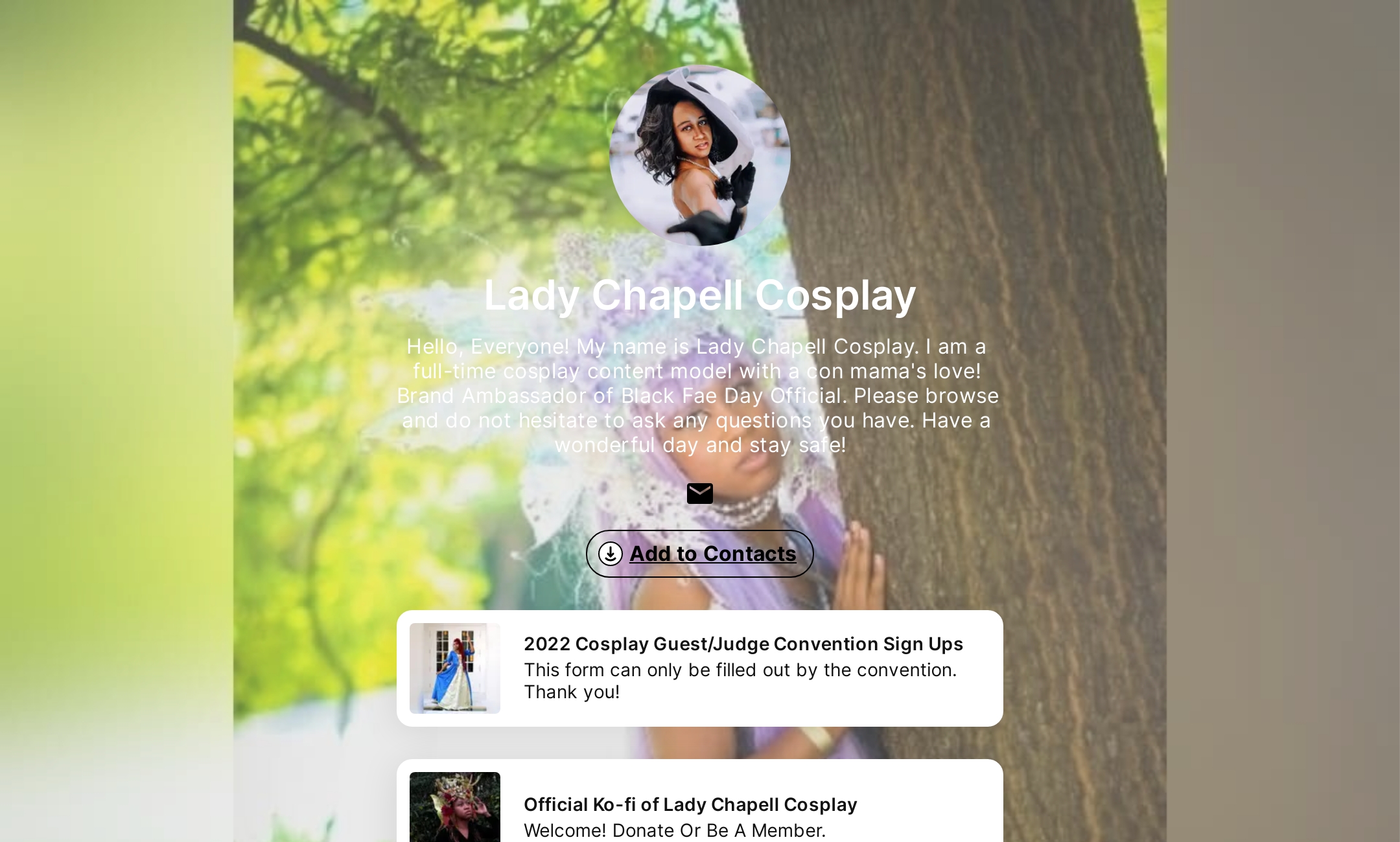 Lady Chapell Cosplay's Flowpage