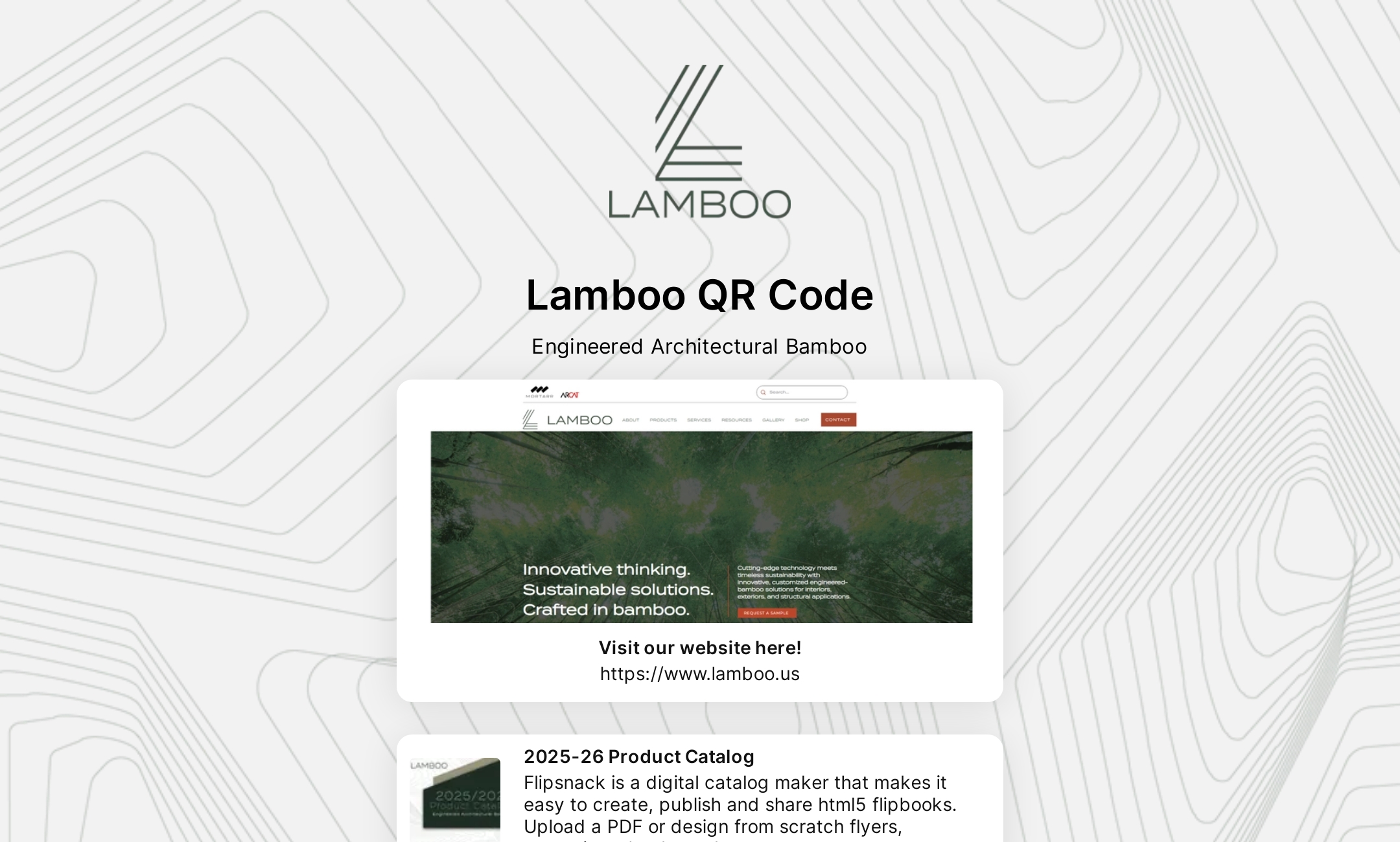 Lamboo QR Code's Flowpage