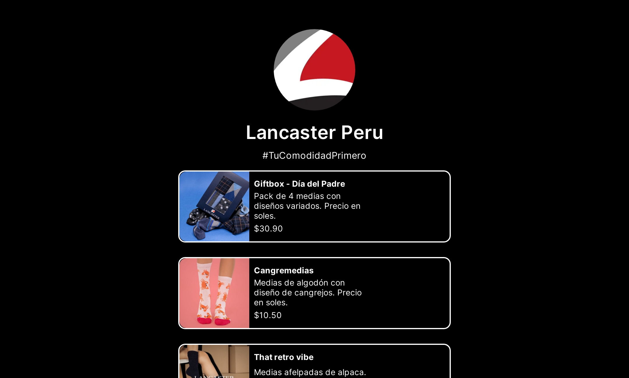 Lancaster Peru's Flowpage