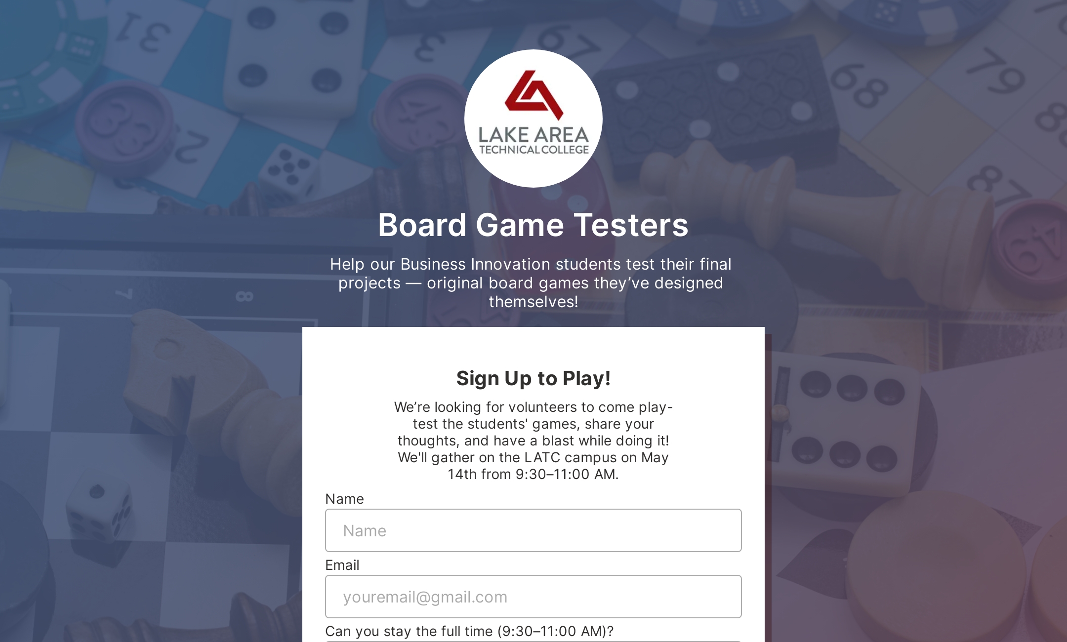 Board Game Testers' Flowpage