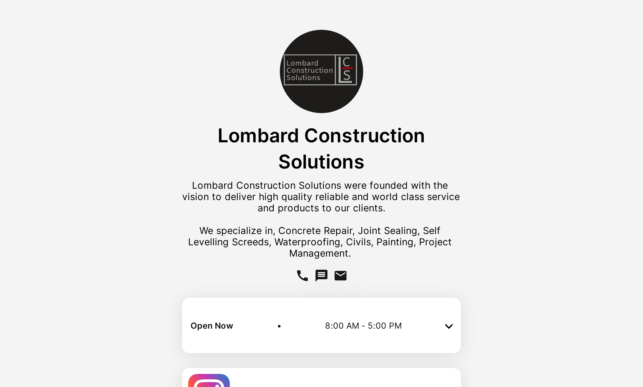 Lombard Construction Solutions 's Flowpage