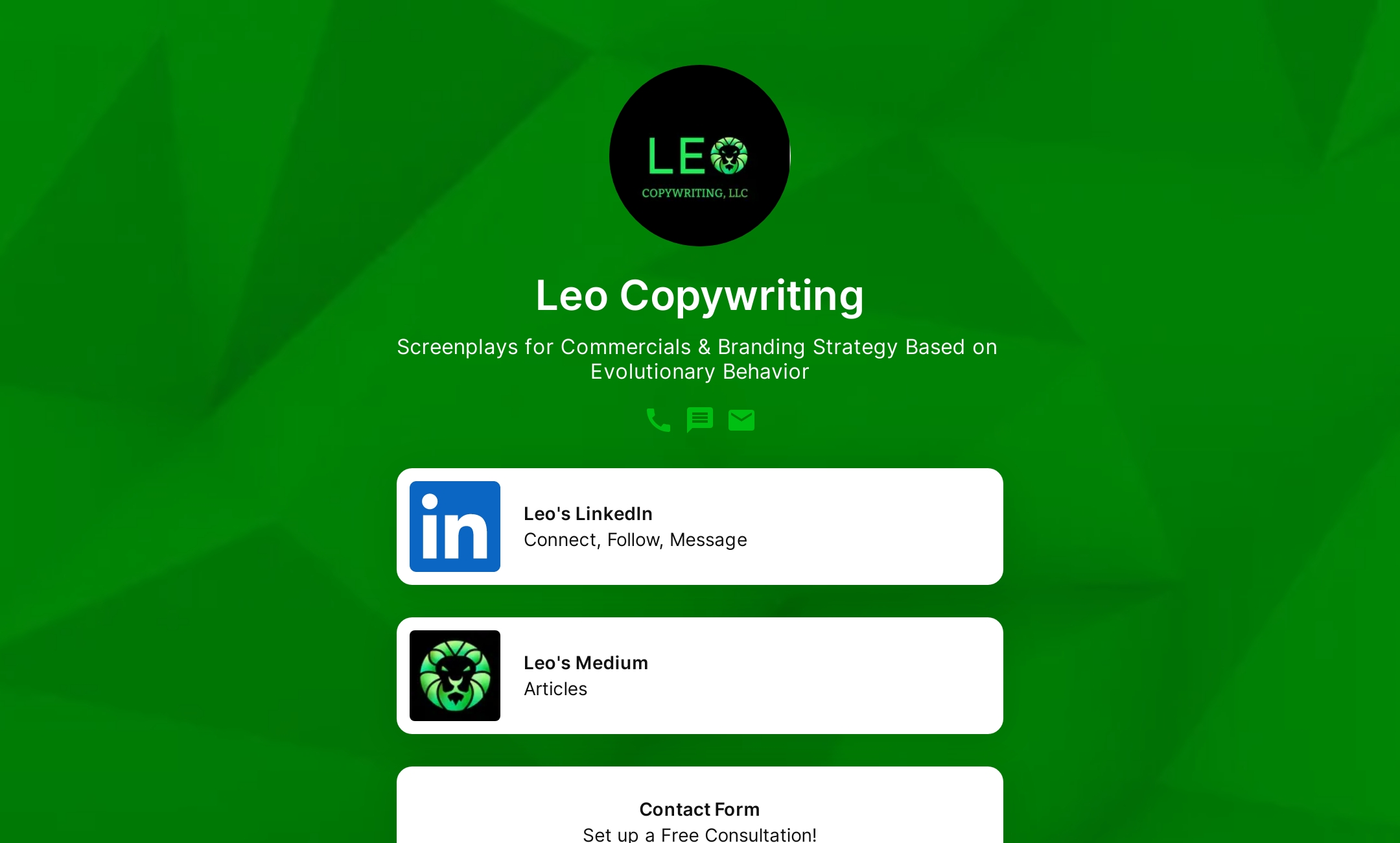 Leo Copywriting's Flowpage
