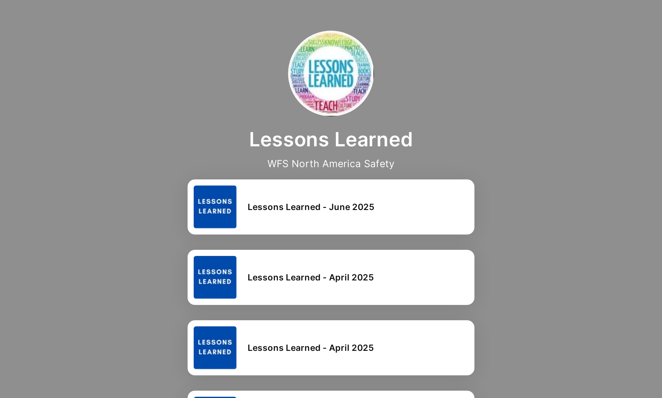 Lessons Learned's Flowpage
