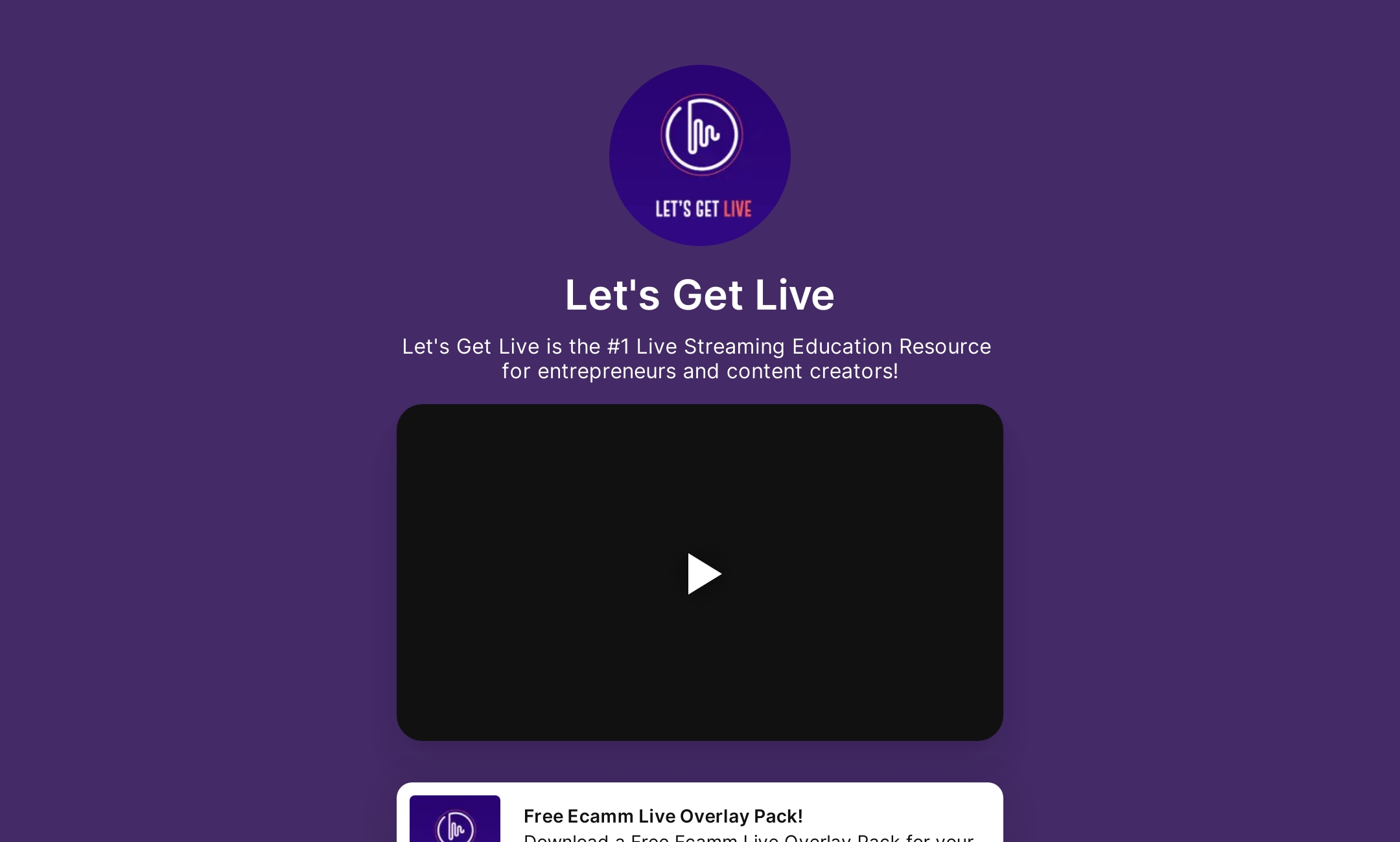 Let's Get Live's Flowpage