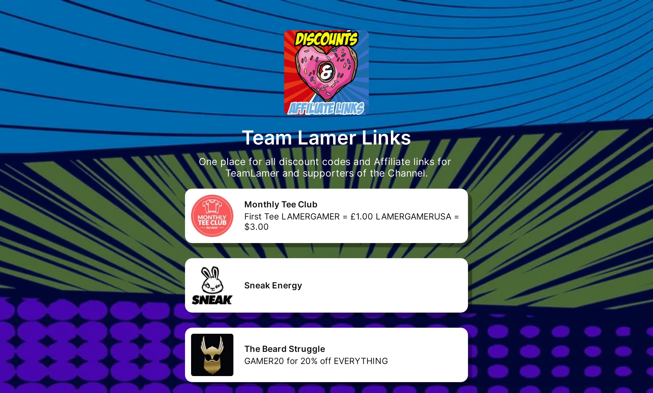 Team Lamer Links' Flowpage