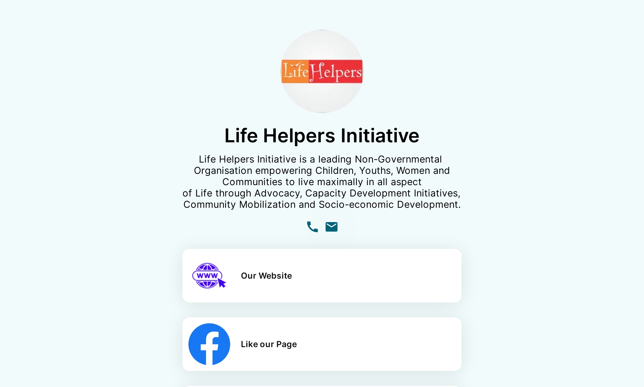 Life Helpers Initiative's Flowpage
