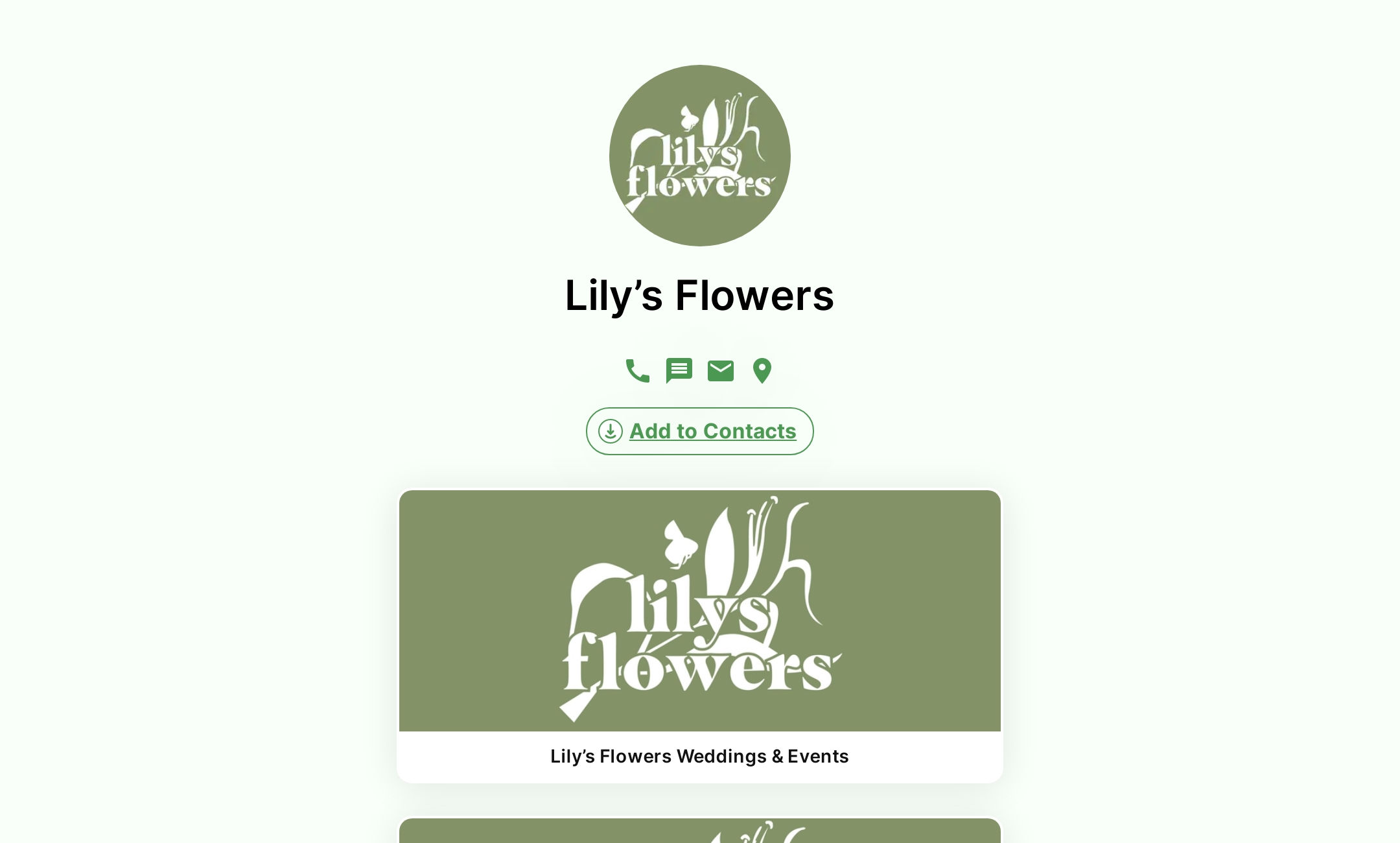 Lily’s Flowers' Flowpage