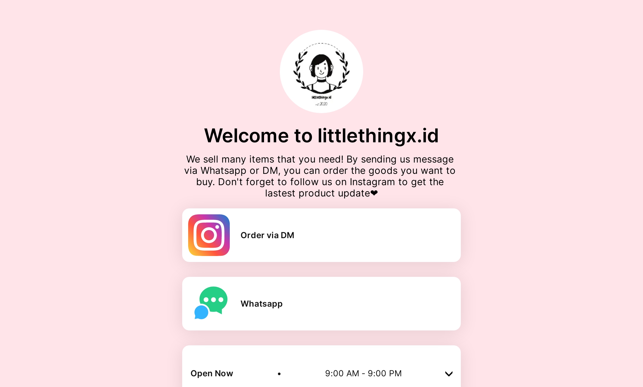 Welcome to littlethingx.id's Flowpage