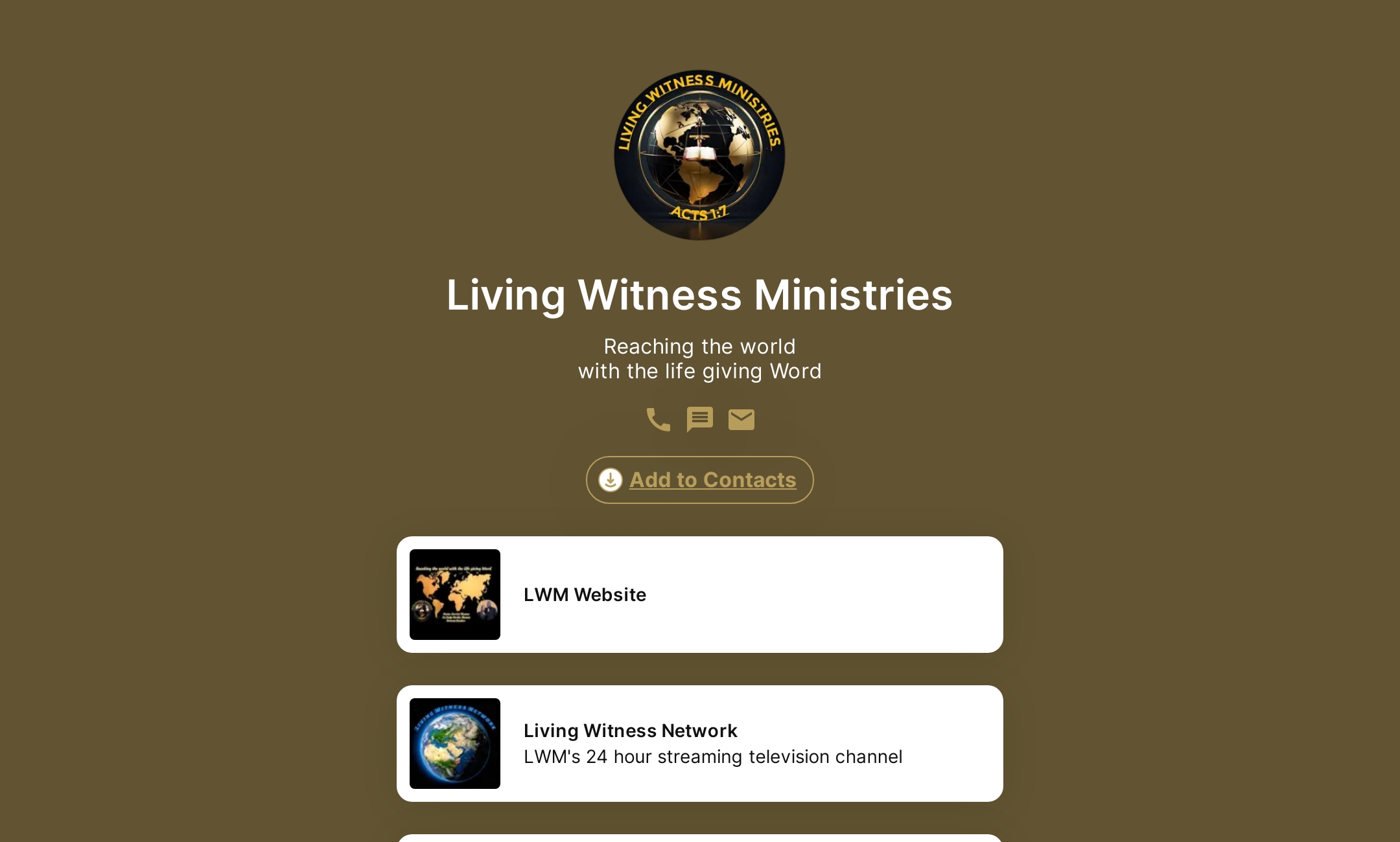 Living Witness Ministries' Flowpage