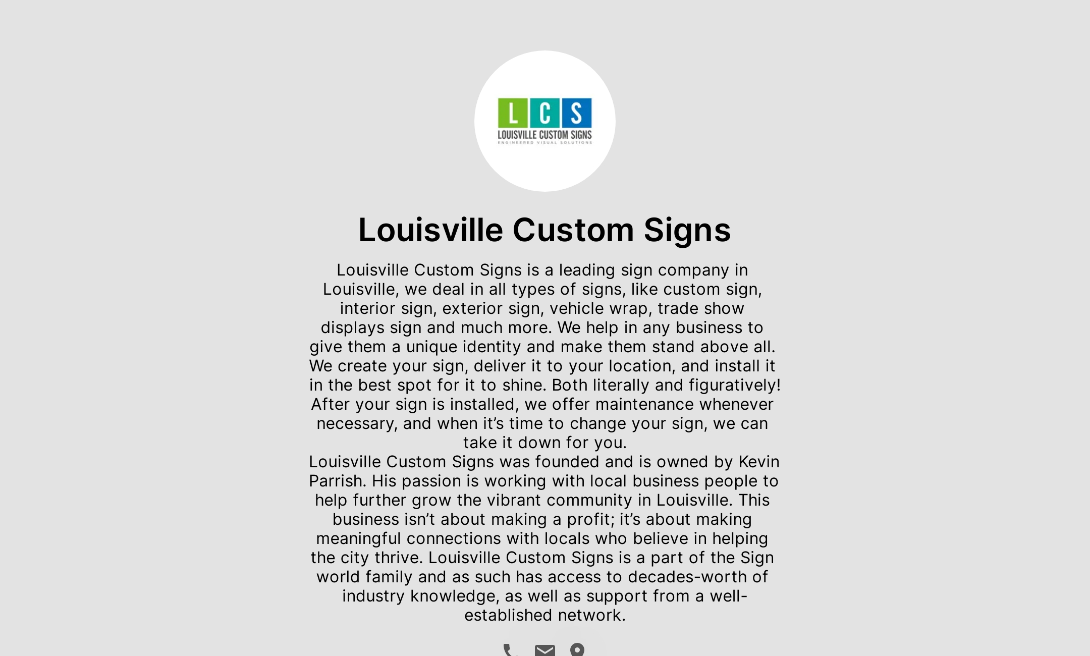 Louisville Custom Signs' Flowpage