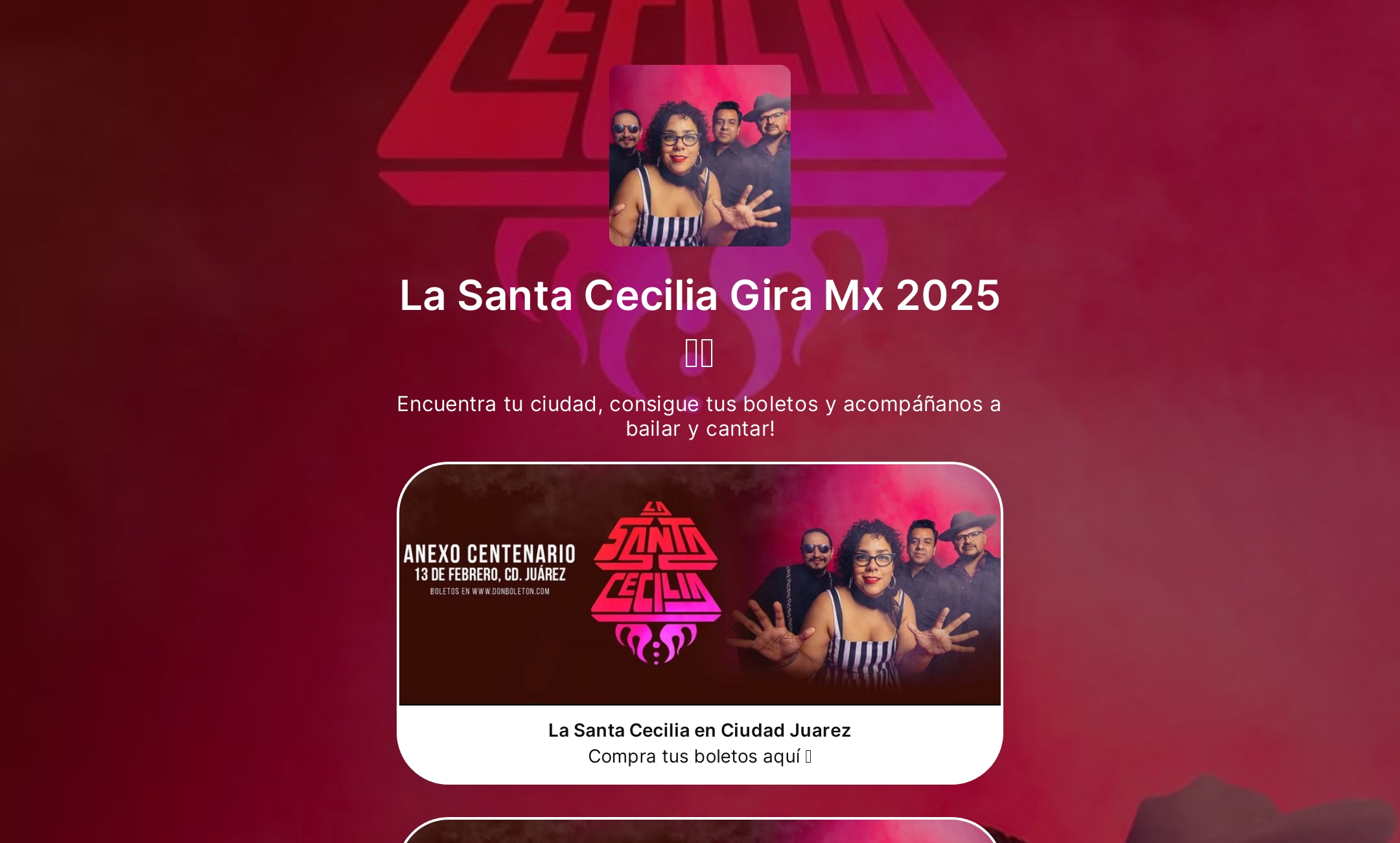 La Santa Cecilia Gira Mx 2025 🇲🇽's Flowpage