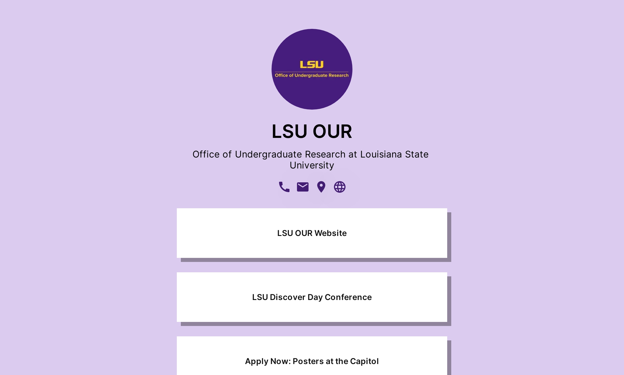 LSU OUR's Flowpage
