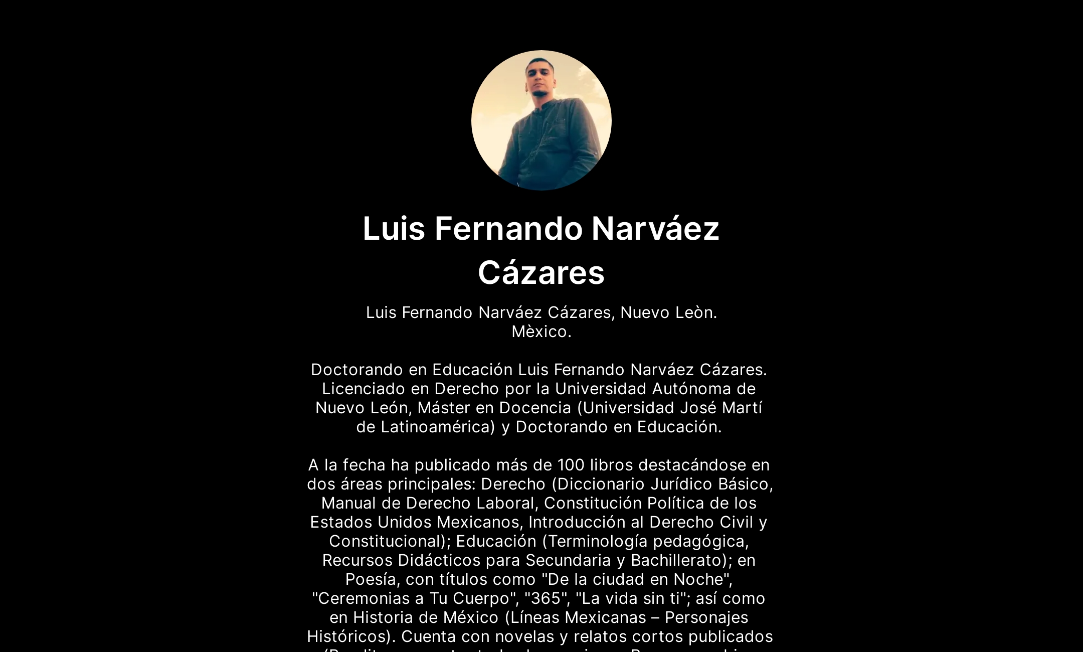 Luis Fernando Narváez Cázares' Flowpage