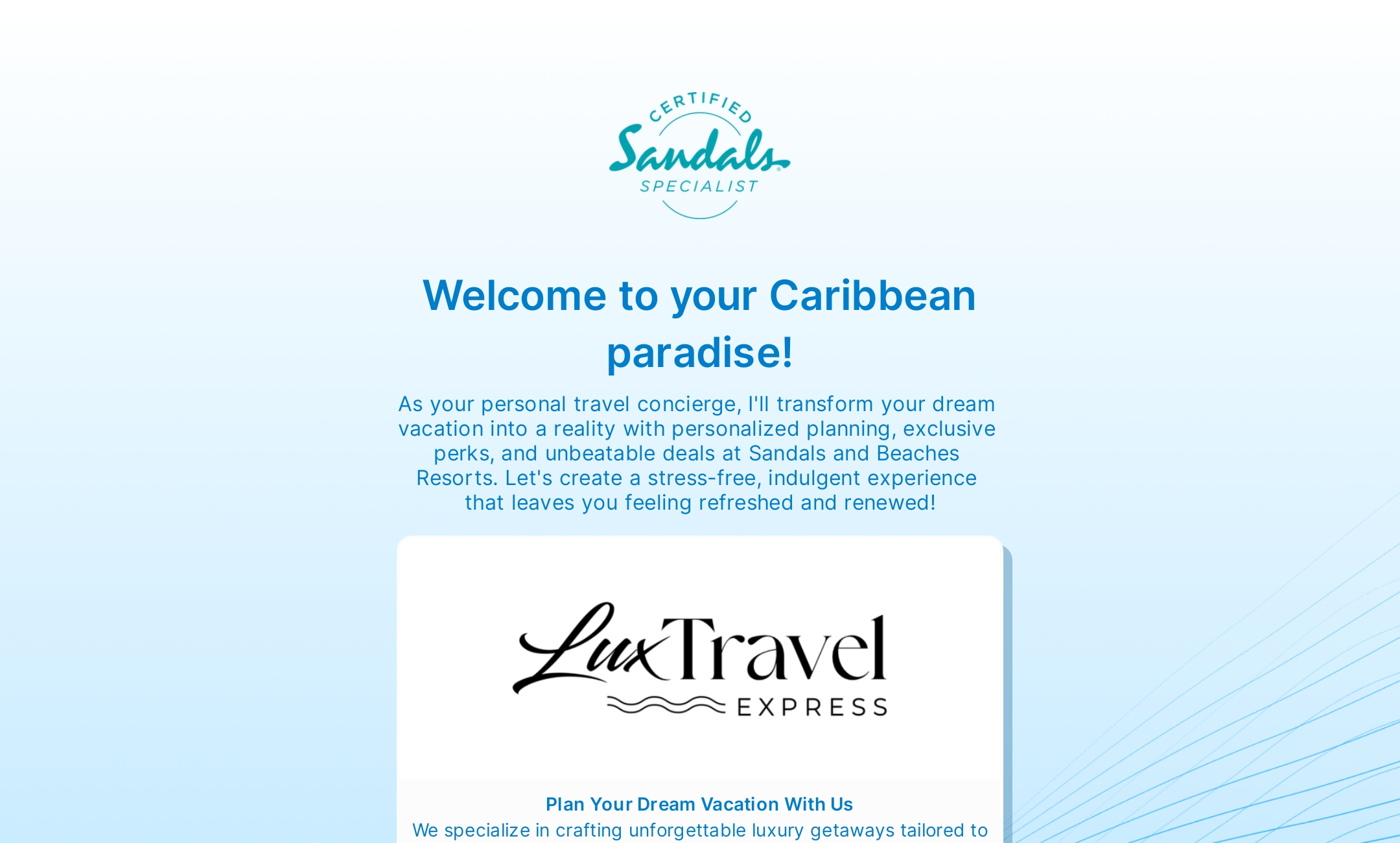 Welcome to your Caribbean paradise!'s Flowpage