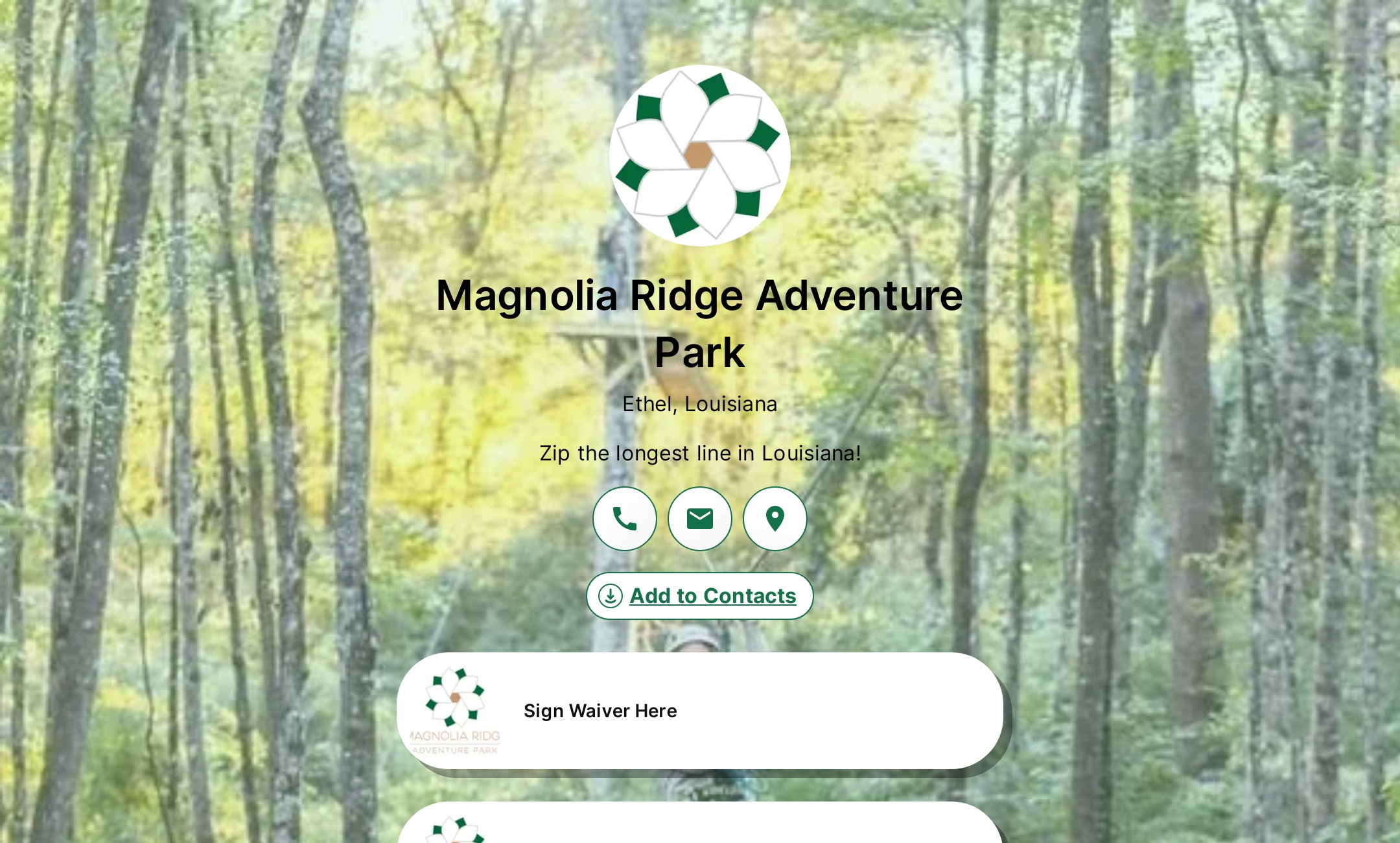 Magnolia Ridge Adventure Park's Flowpage