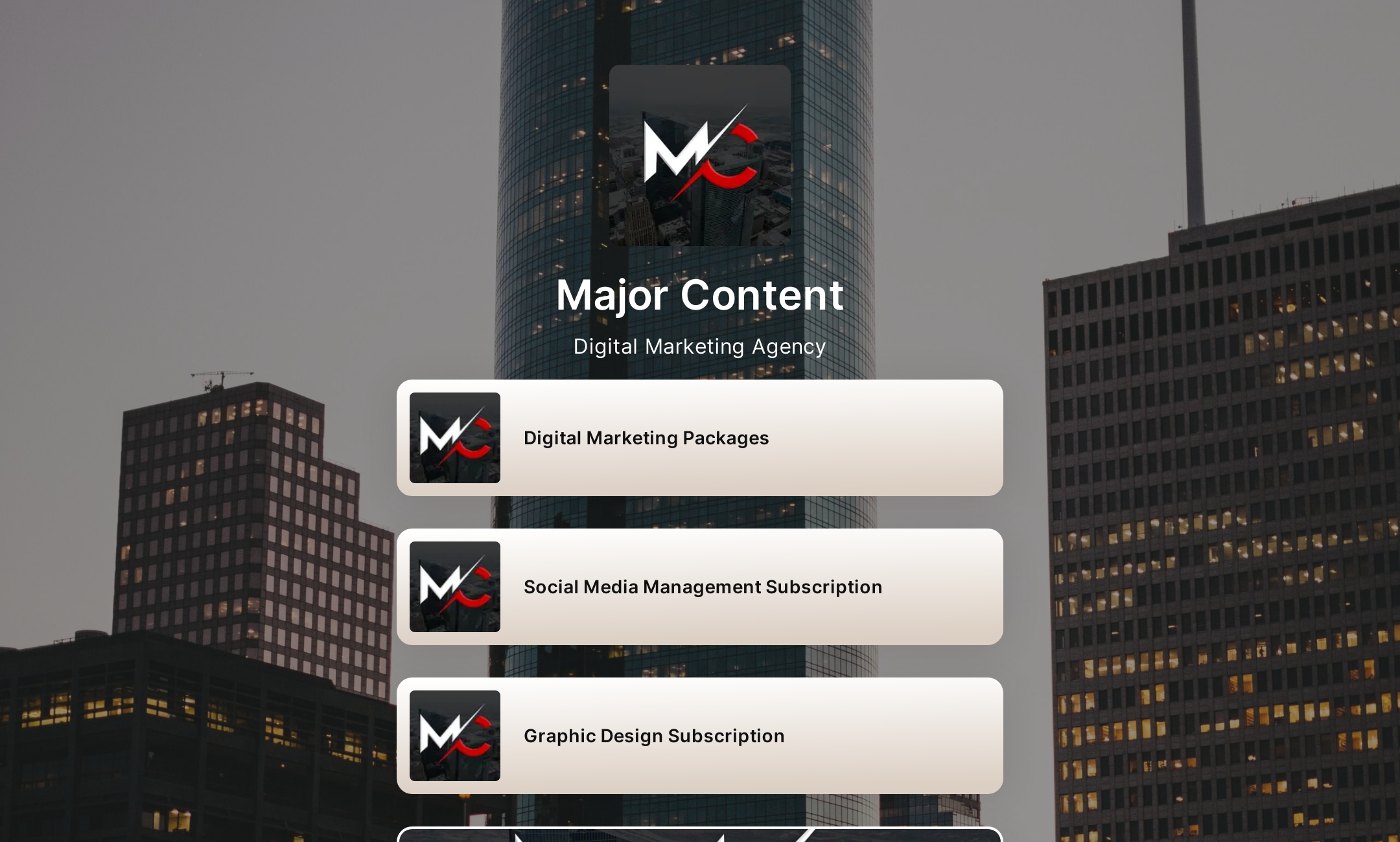 Major Content's Flowpage