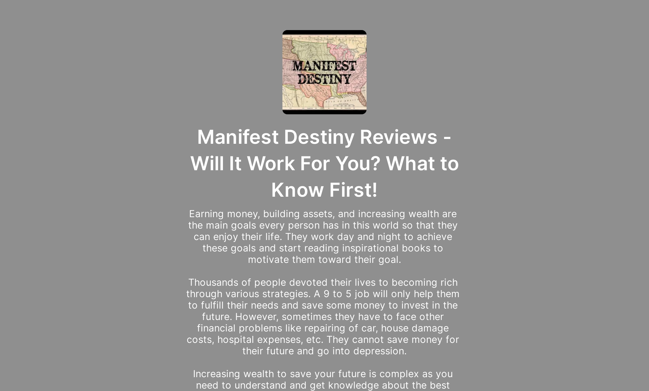 Manifest Destiny Reviews - Will It Work For You? What to Know First!'s ...