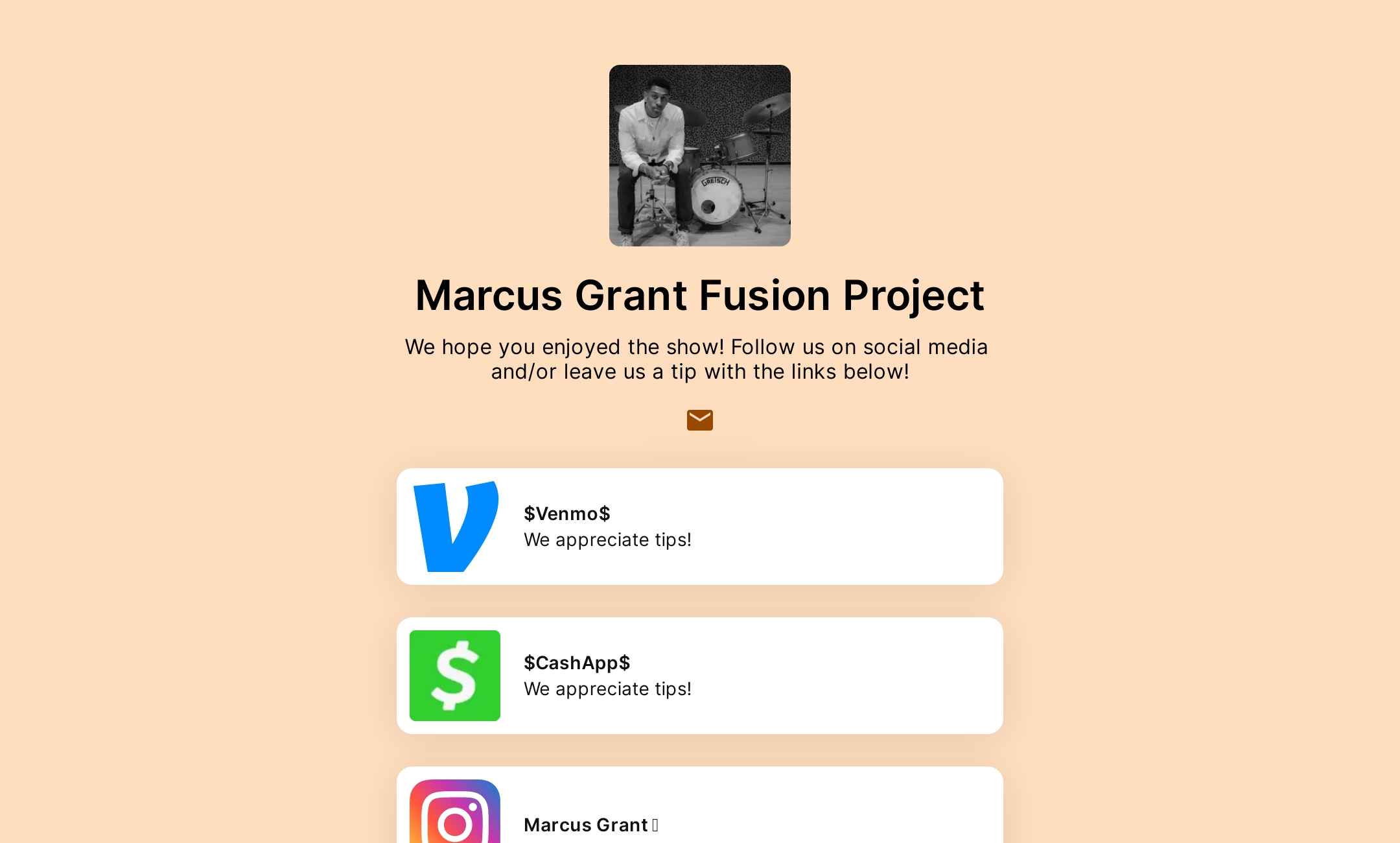 Marcus Grant Fusion Project's Flowpage