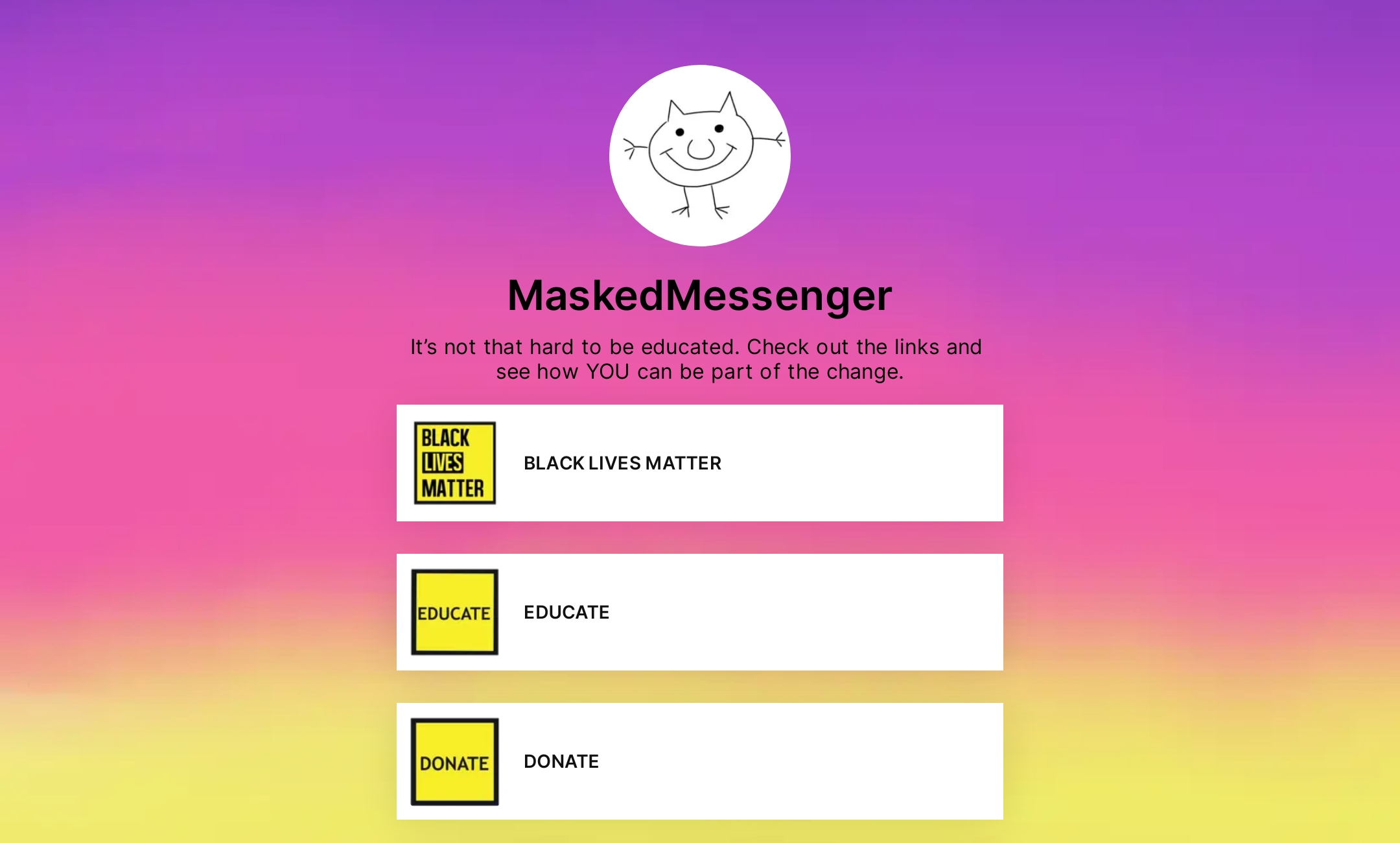 MaskedMessenger's Flowpage
