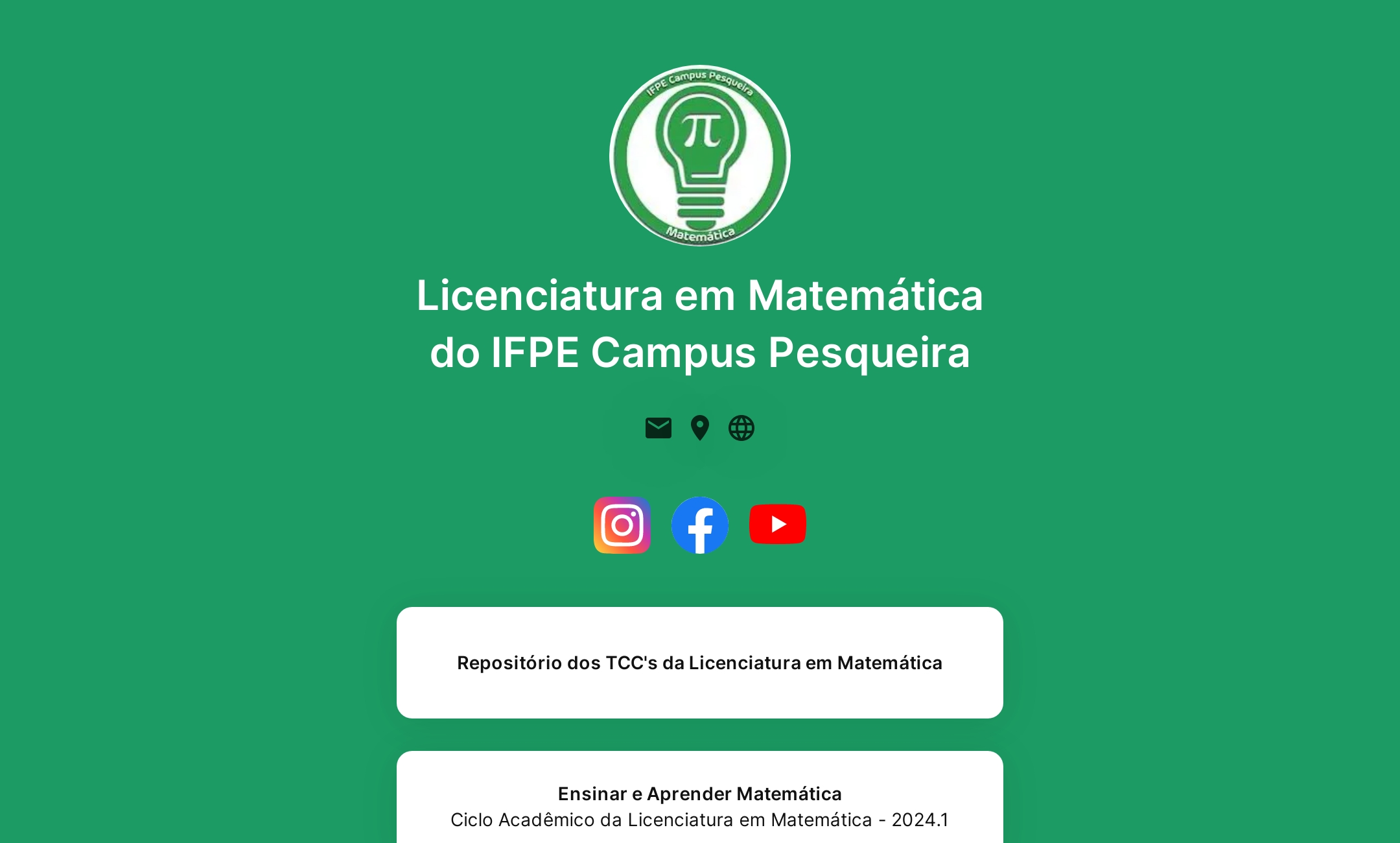 Licenciatura em Matemática do IFPE Campus Pesqueira's Flowpage