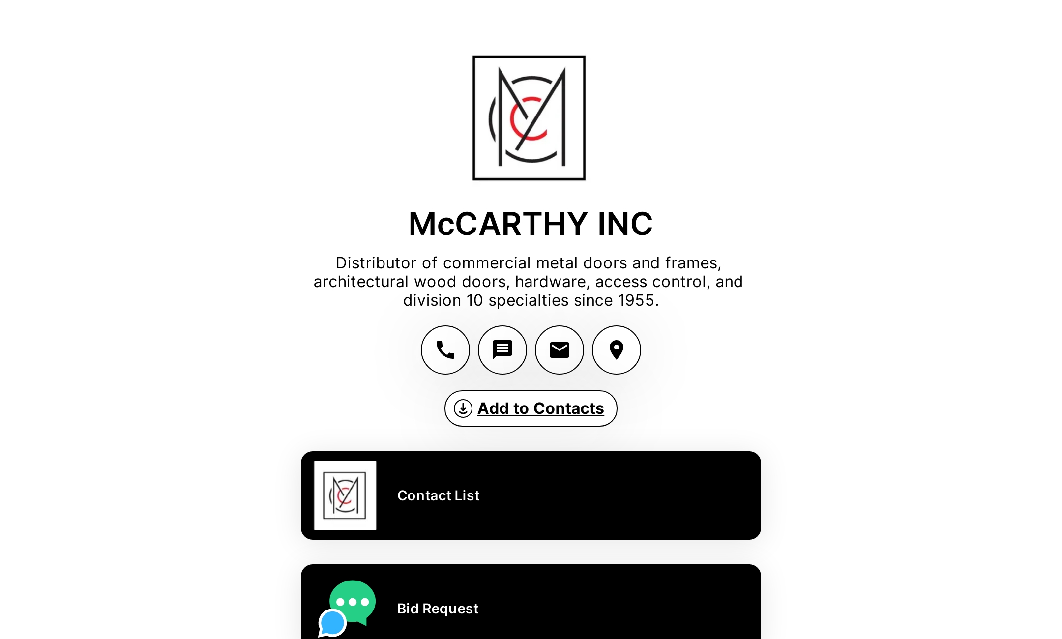 McCARTHY INC's Flowpage