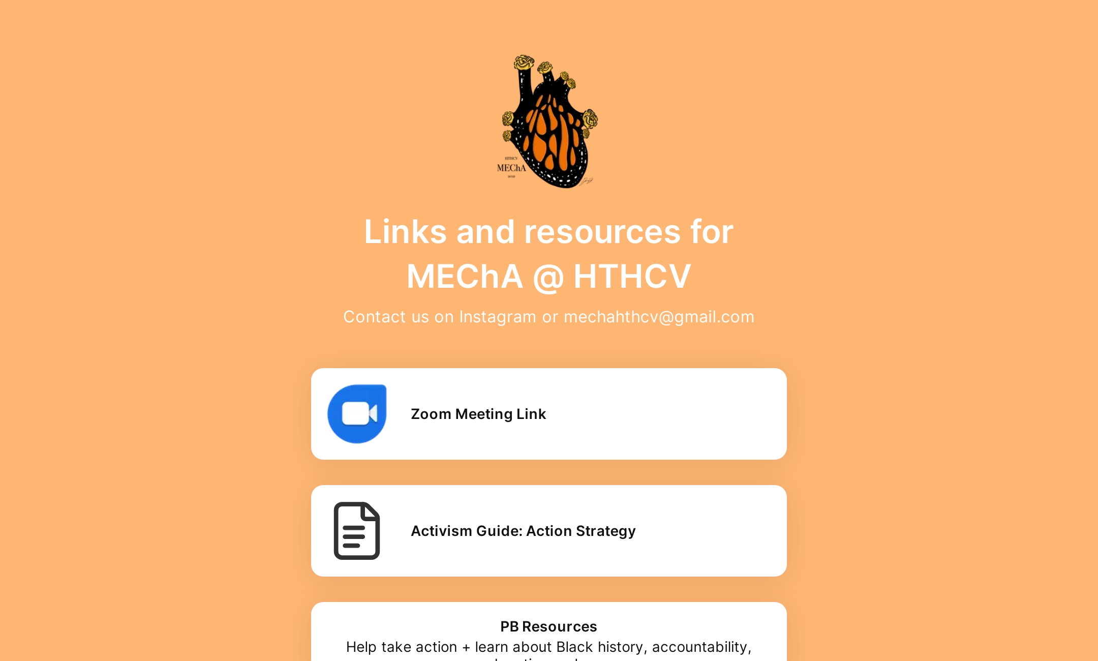 Links and resources for MEChA @ HTHCV's Flowpage