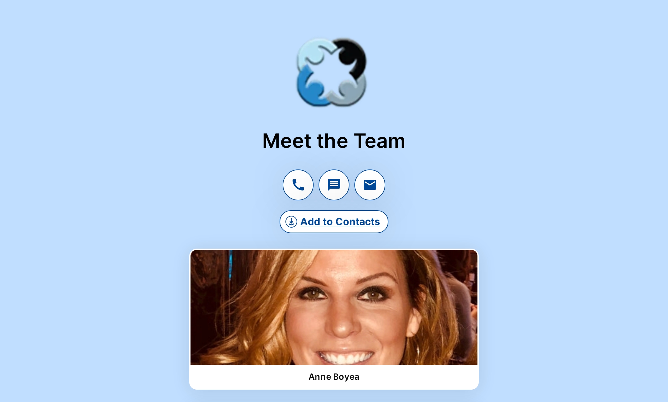 Meet the Team's Flowpage