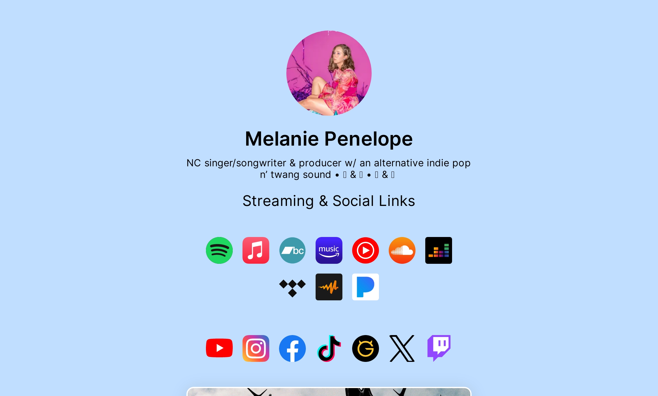 Melanie Penelope | All Streaming & Social Links