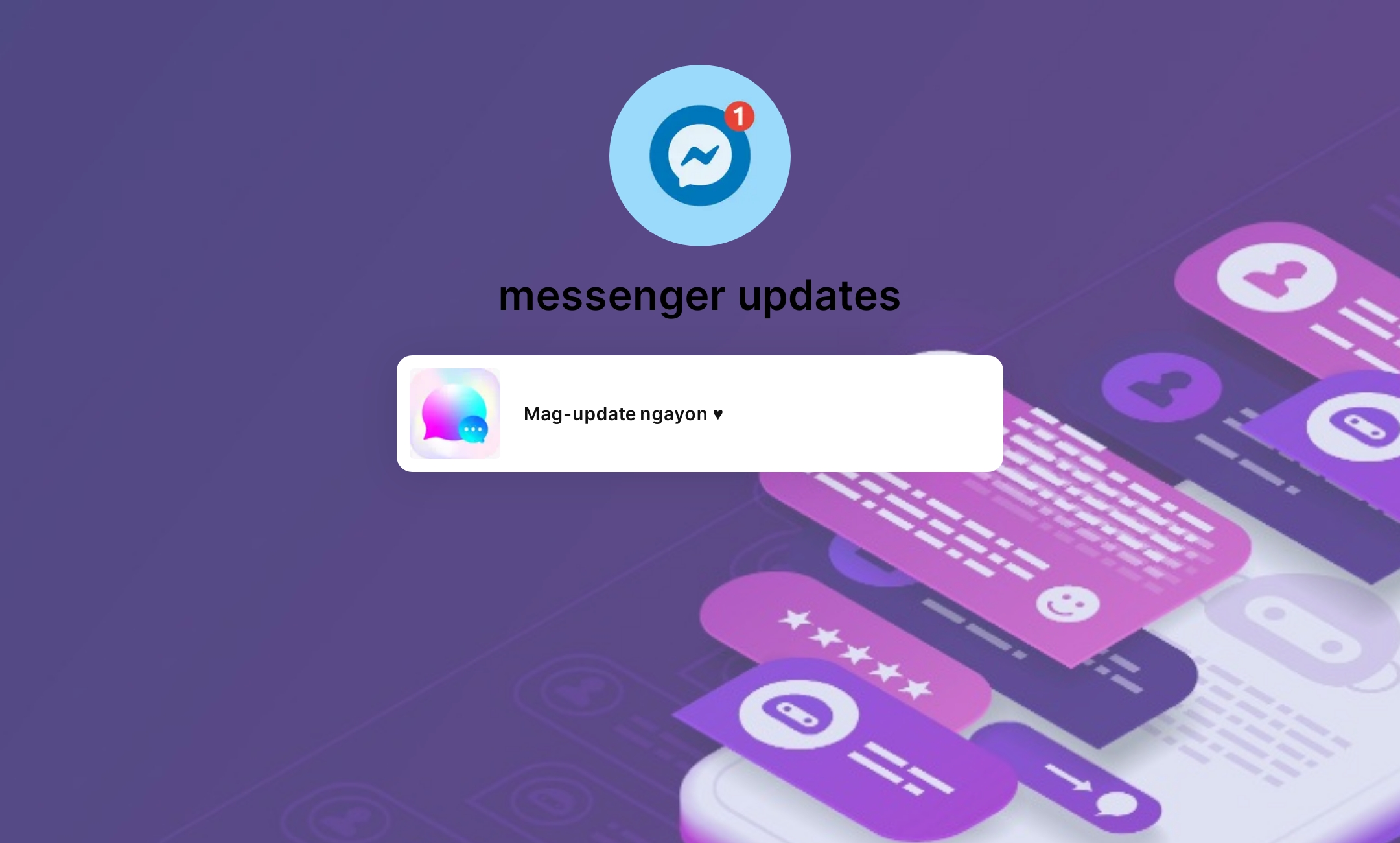 messenger updates' Flowpage