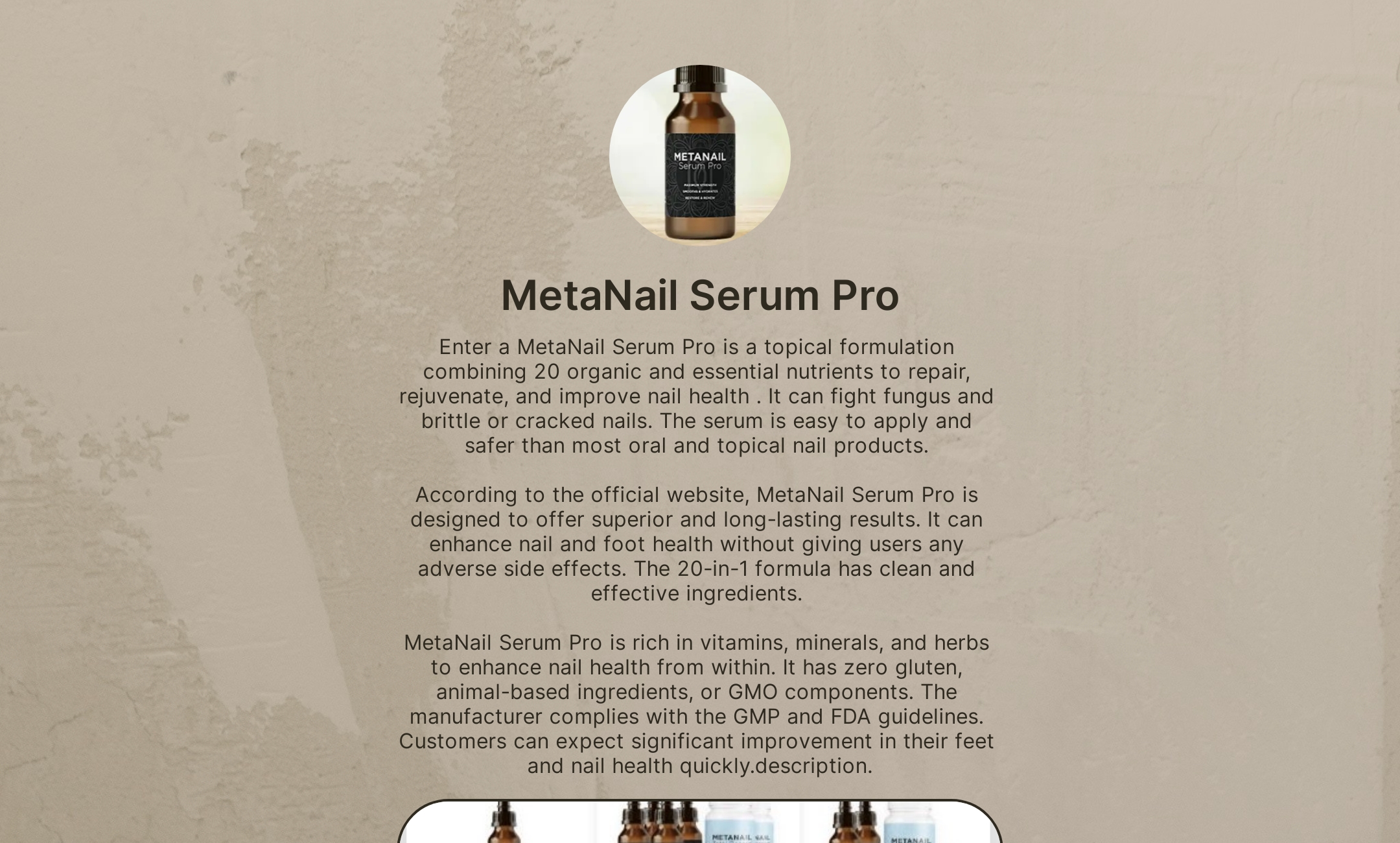 MetaNail Serum Pro's Flowpage