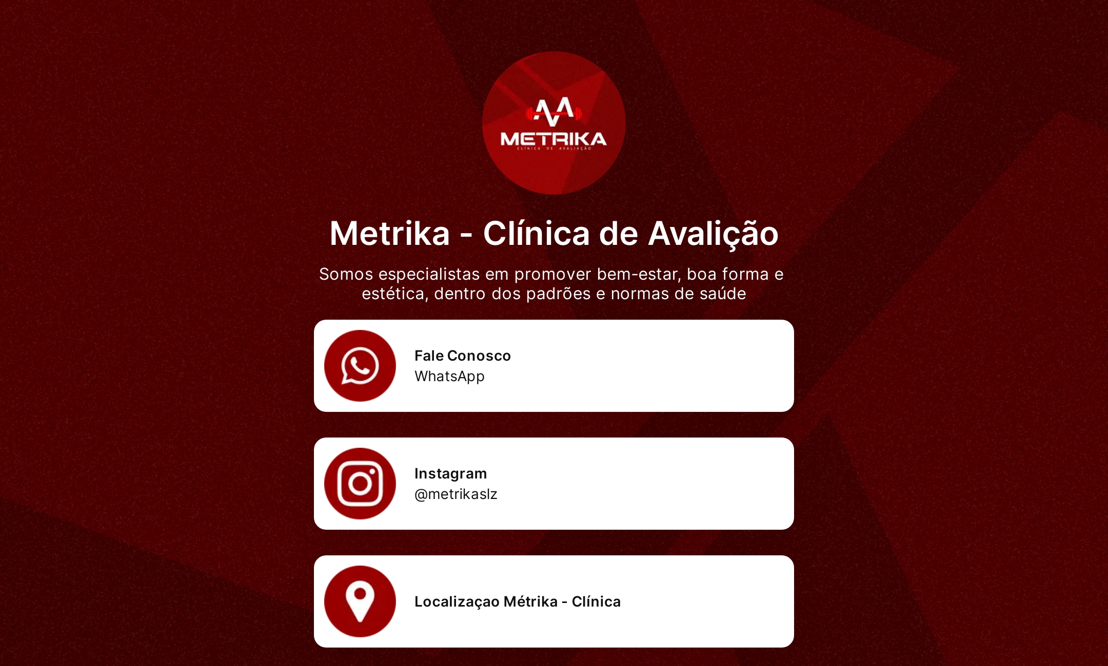 Metrika - Clínica de Avalição's Flowpage