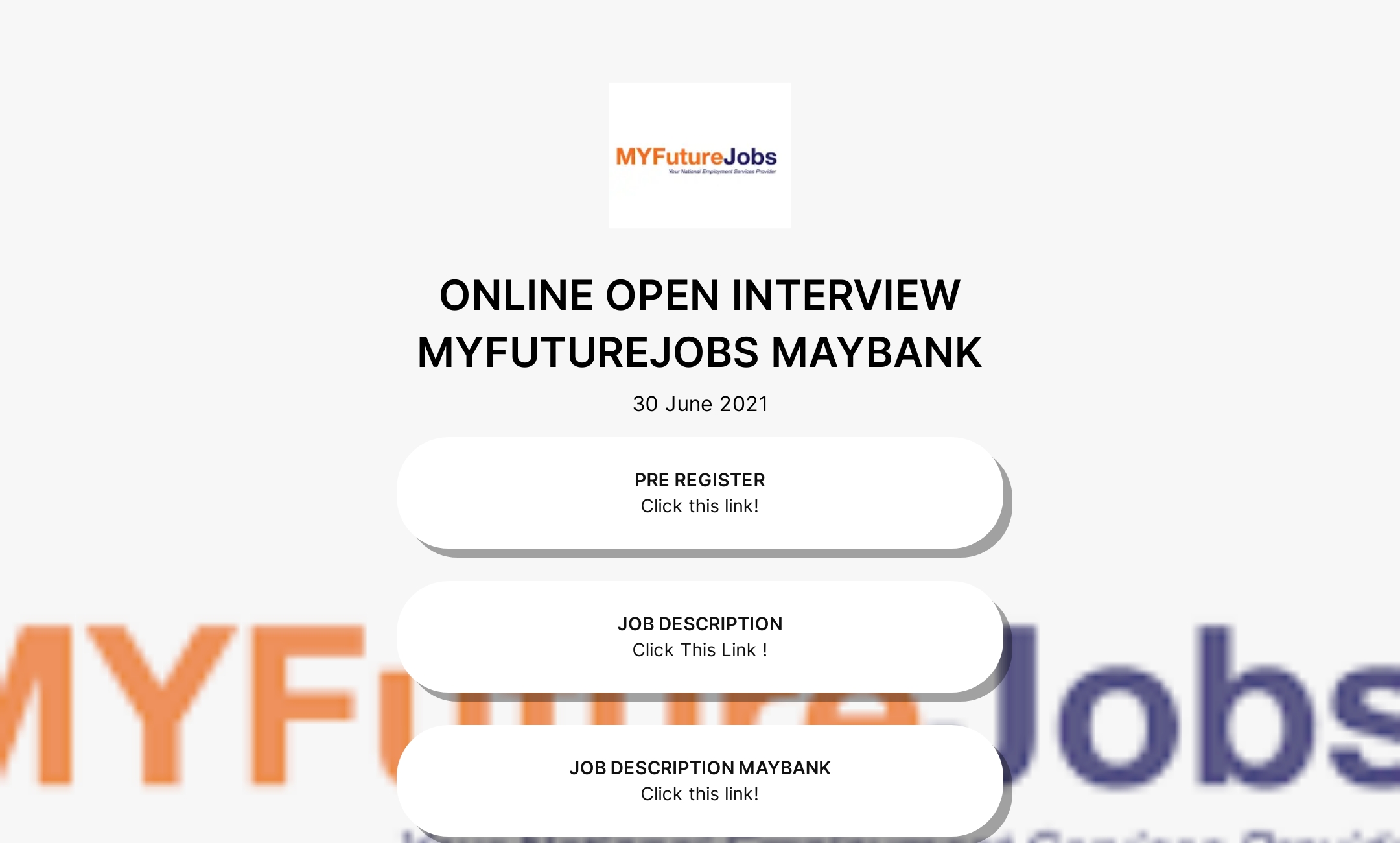ONLINE OPEN INTERVIEW MYFUTUREJOBS MAYBANK's Flowpage