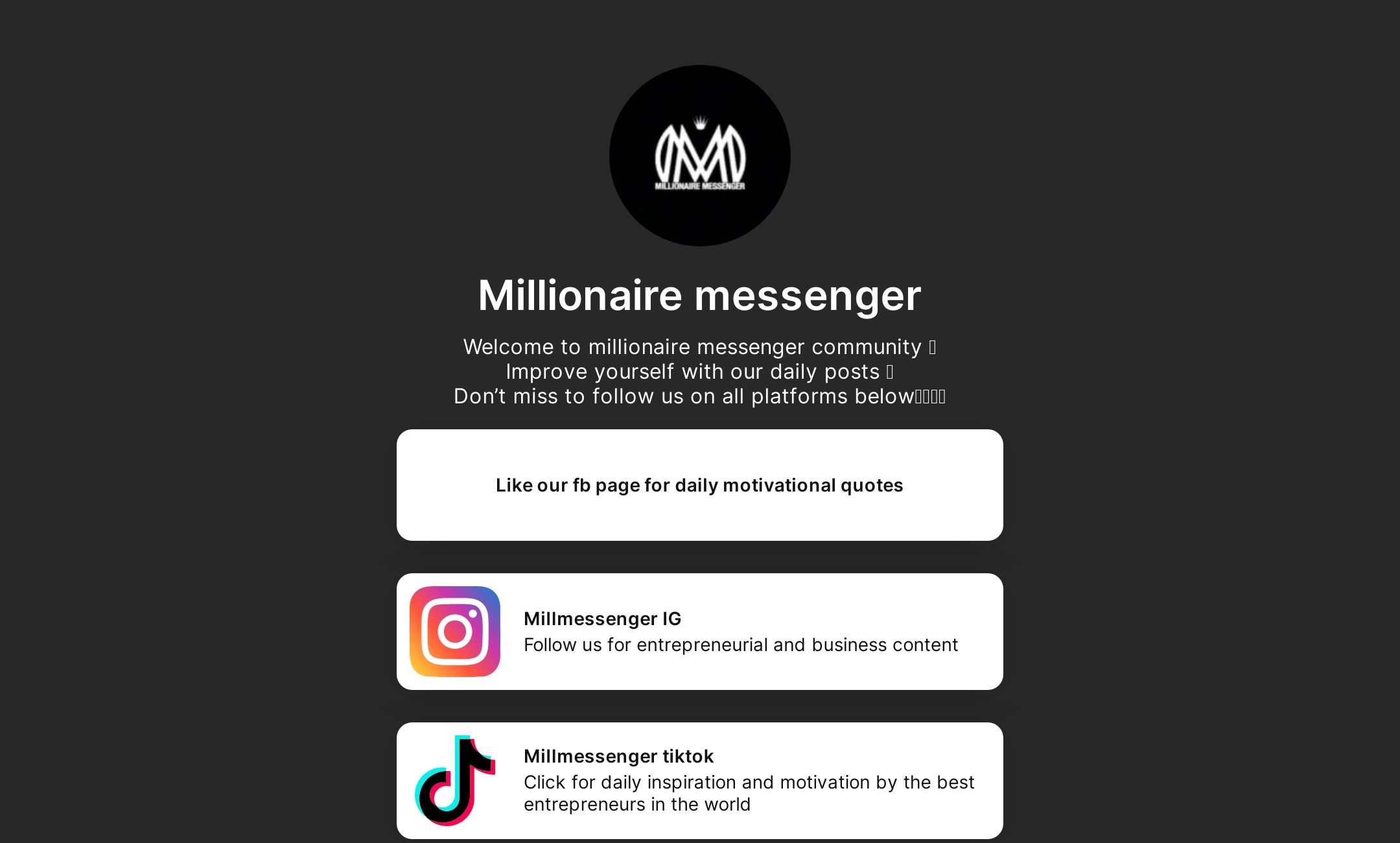 Millionaire messenger 's Flowpage