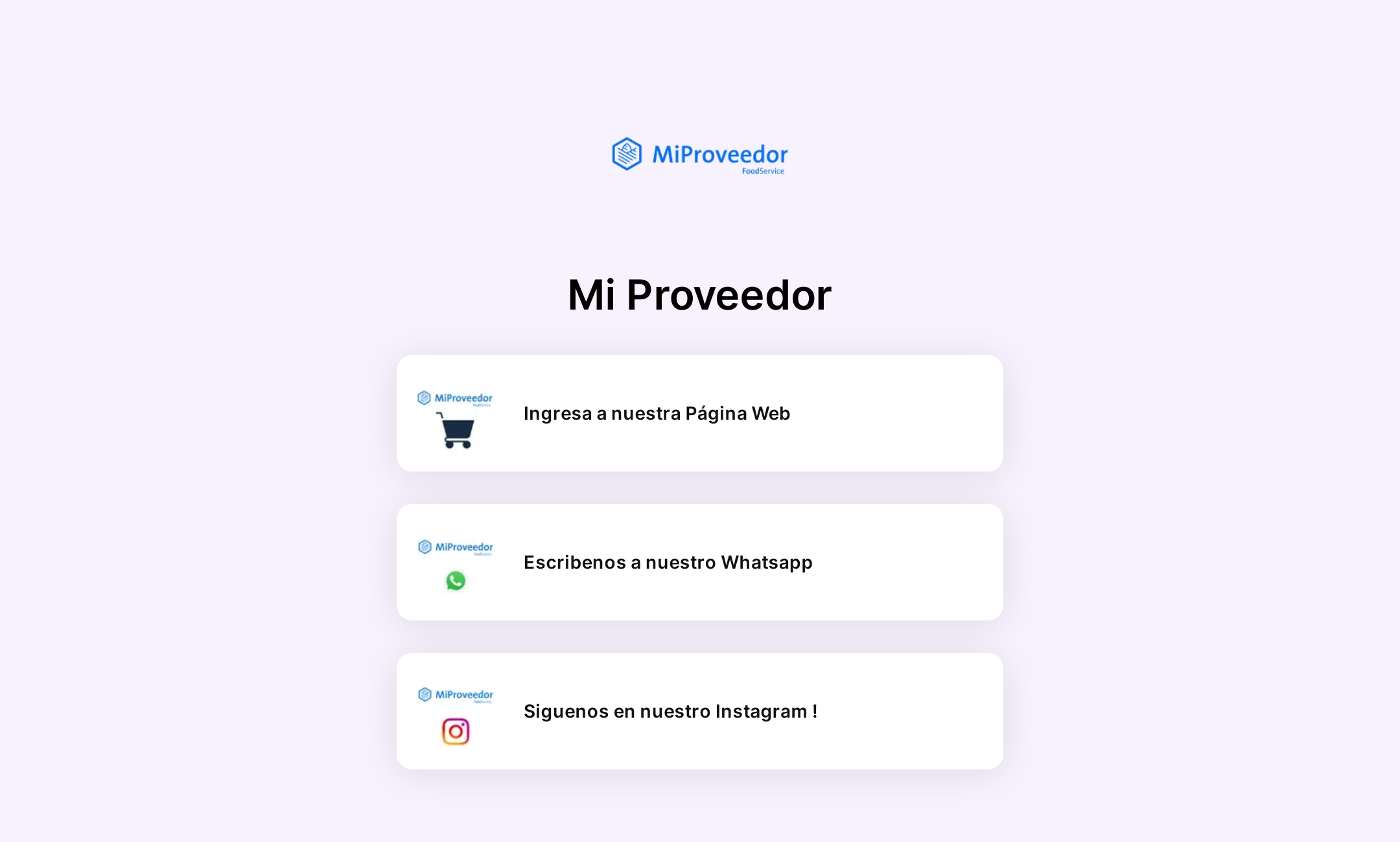 Mi Proveedor's Flowpage