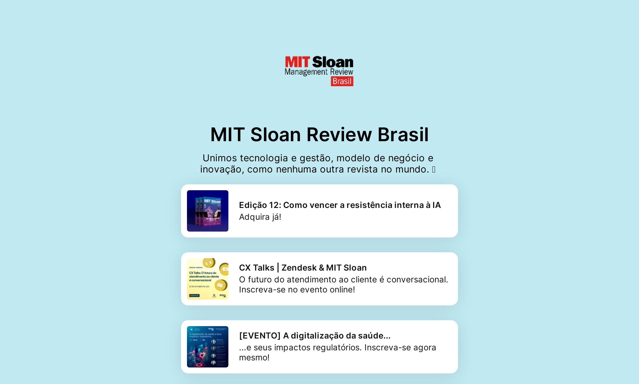 MIT Sloan Review Brasil's Flowpage