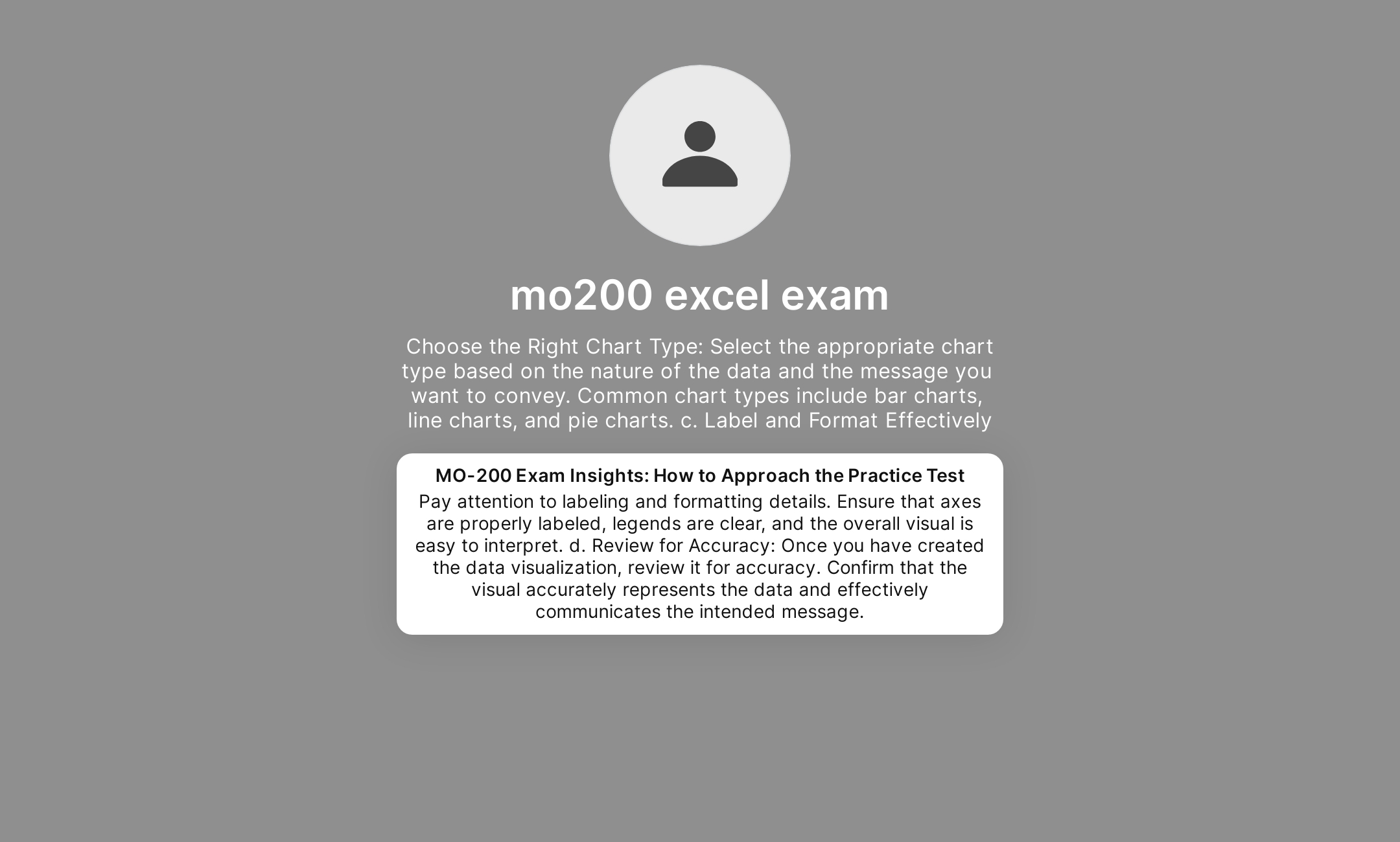 mo200 excel exam's Flowpage