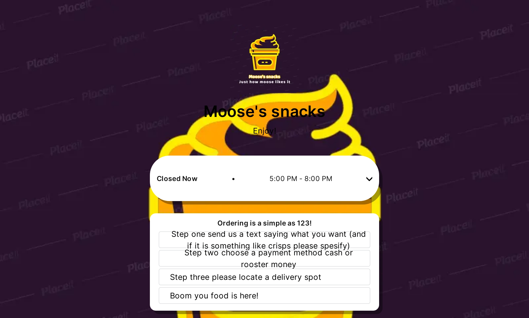 Moose's snacks' Flowpage