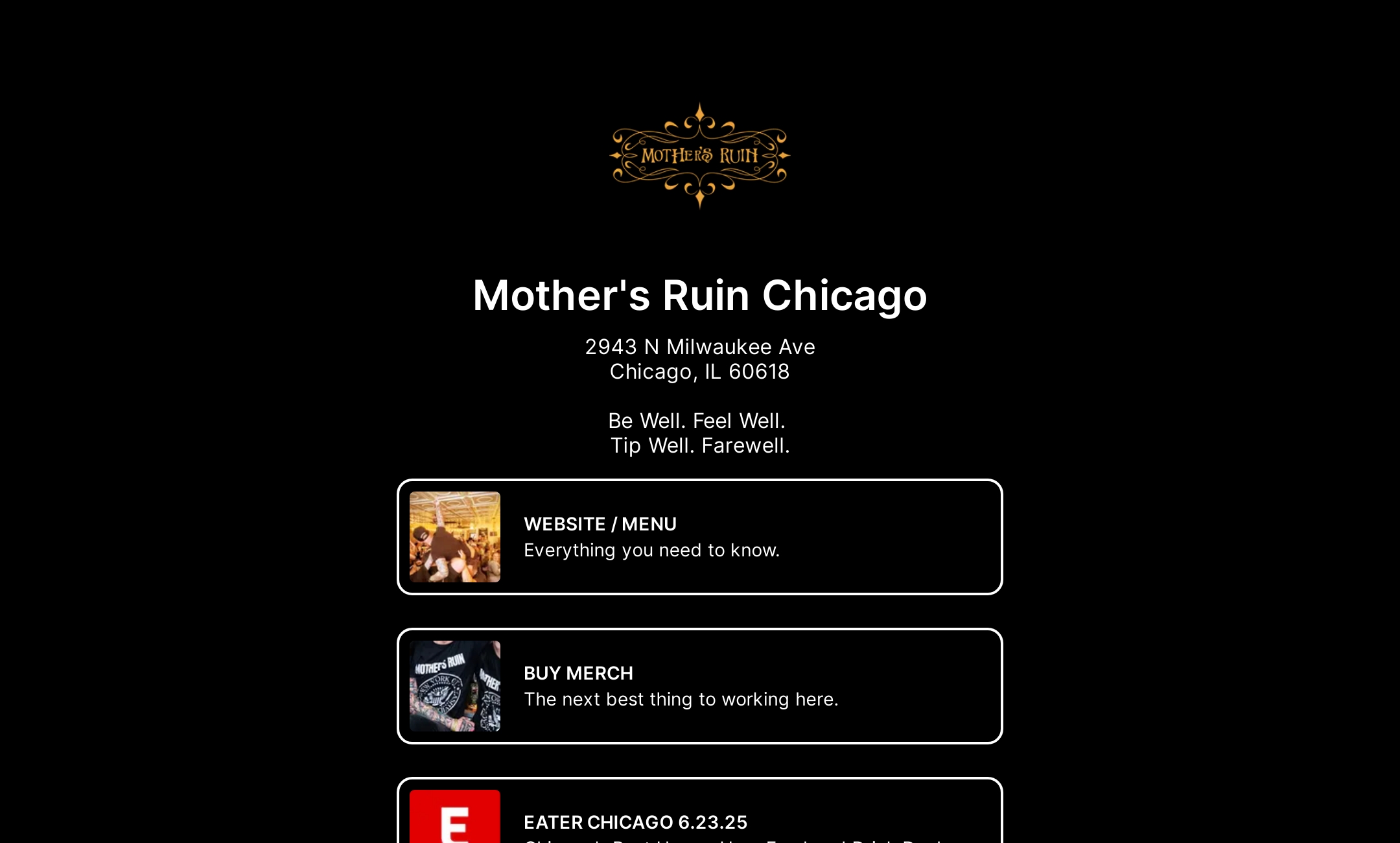 Mother's Ruin Chicago's Flowpage